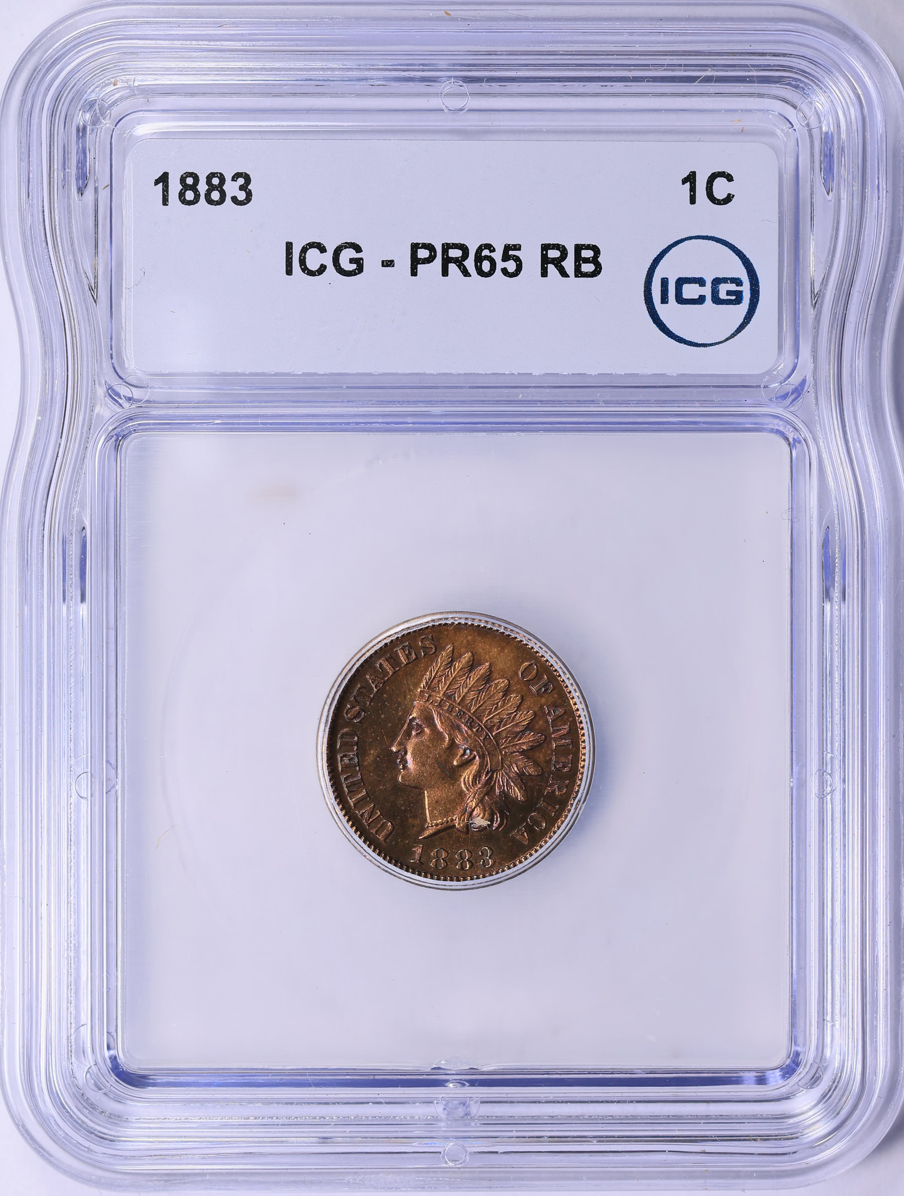1883 Indian Cent ICG Proof-65 RB (Item 2027042) | GreatCollections Coin ...