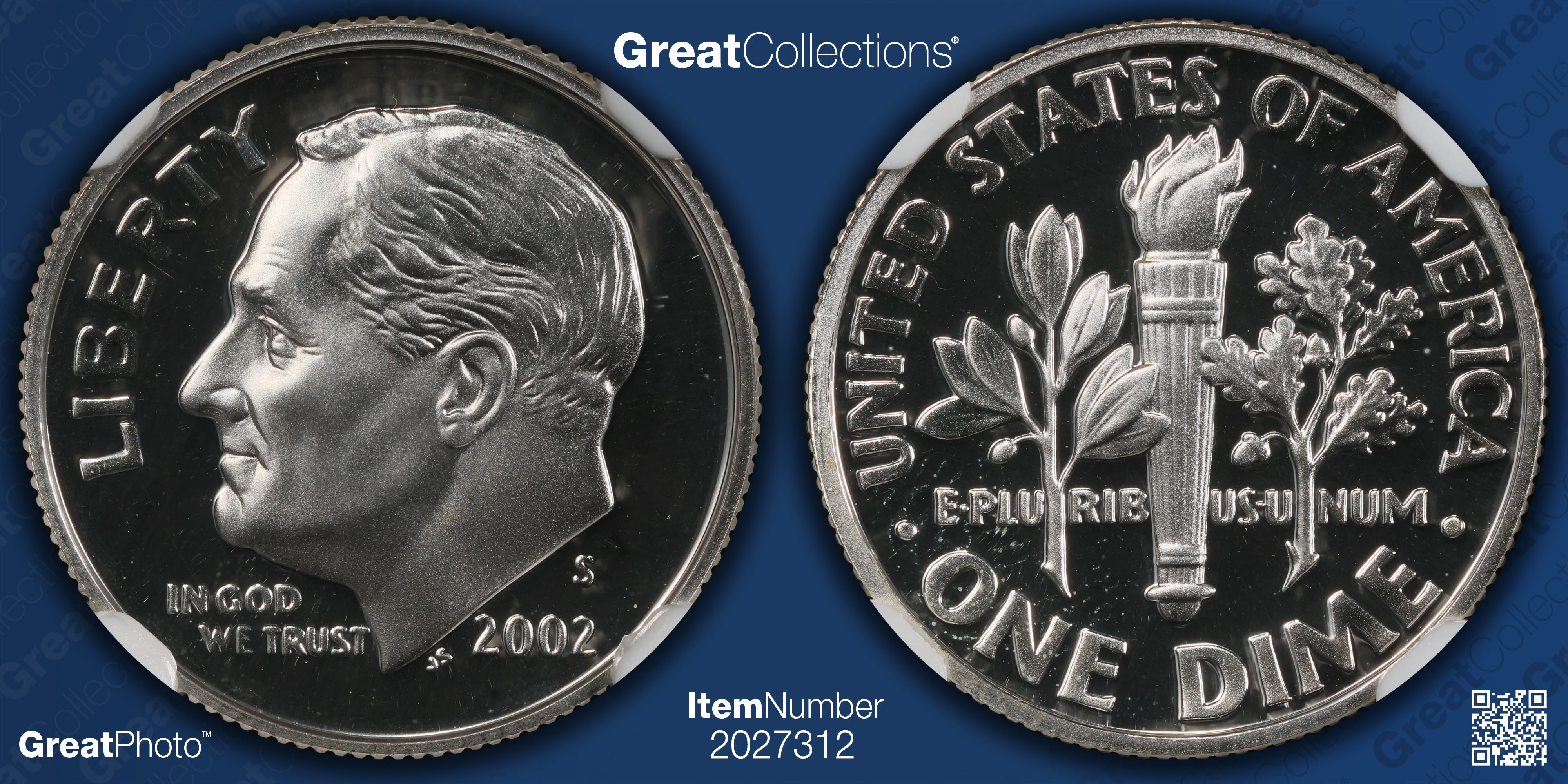 2002-S Roosevelt Dime Silver NGC Proof-70 UC (Item 2027312 ...