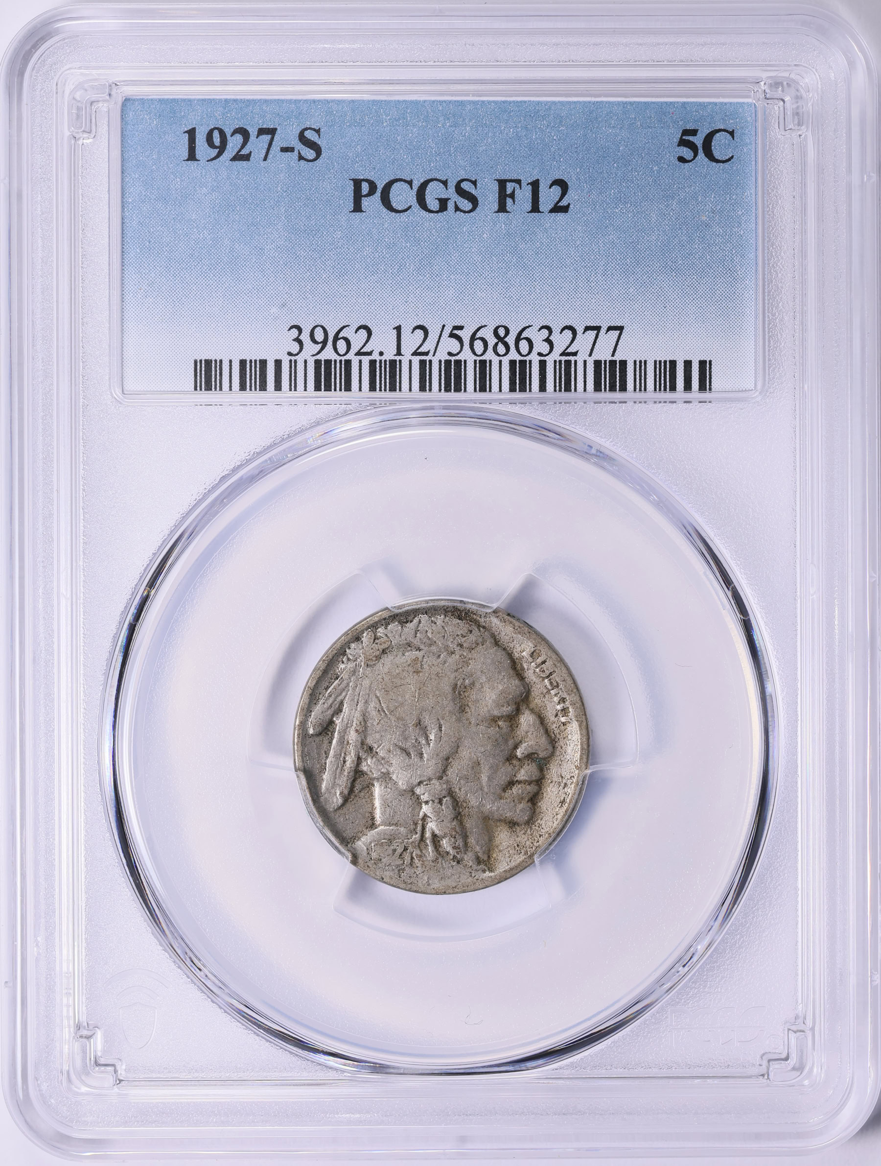1927-S Buffalo Nickel PCGS F-12 (Item 2027571) | GreatCollections Coin ...