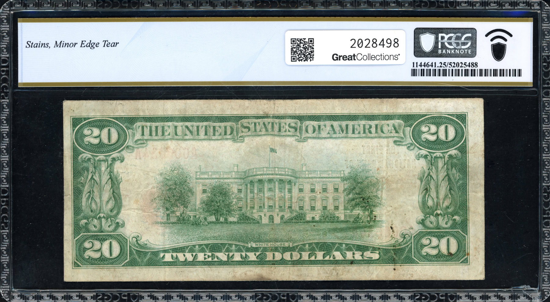 Fr. 1802-1 Marietta, Ohio 1929 Type 1 $20 Note *Very Low Serial Number ...