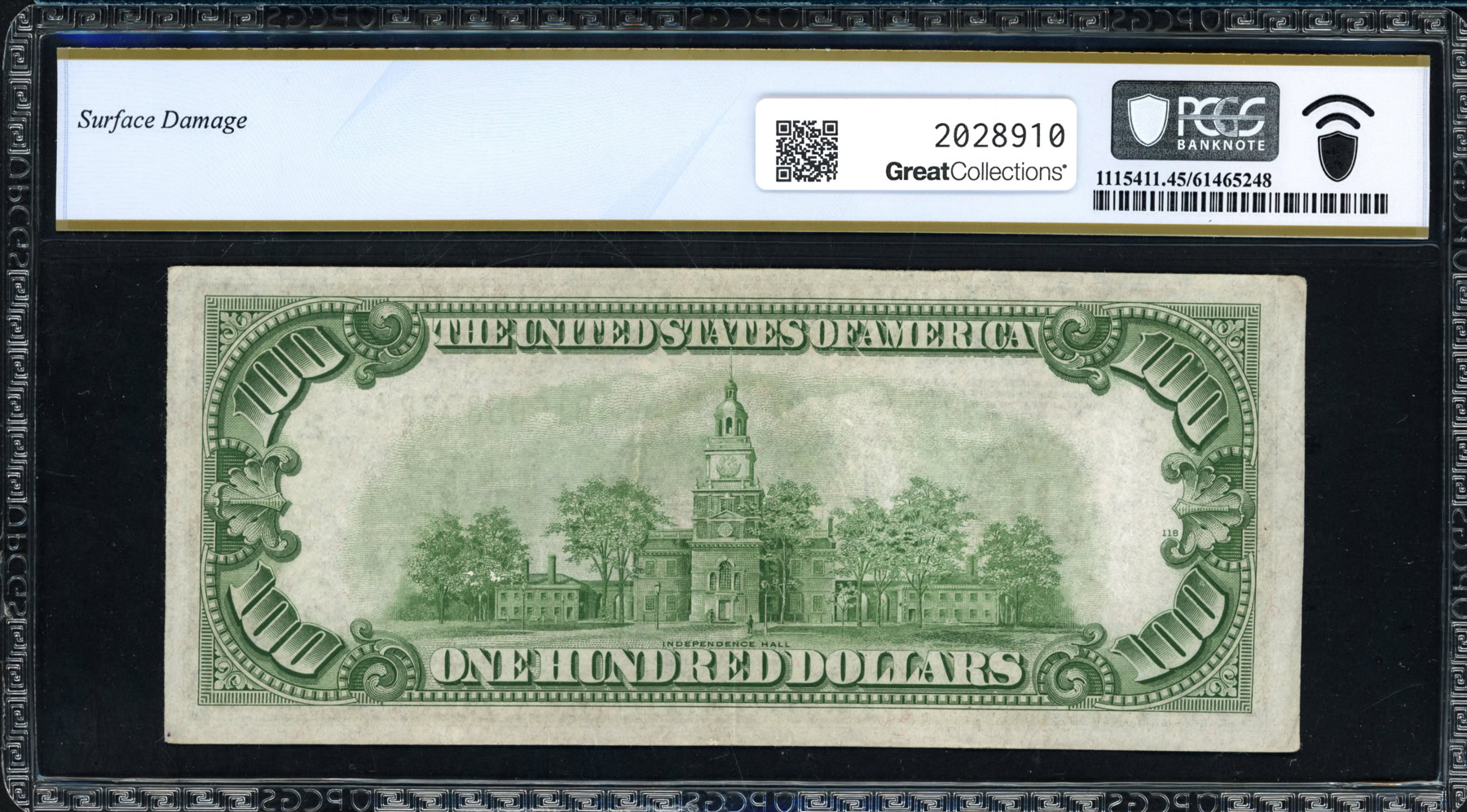 Fr. 2153-B (BA Block) 1934A $100 New York Federal Reserve Note Julian ...