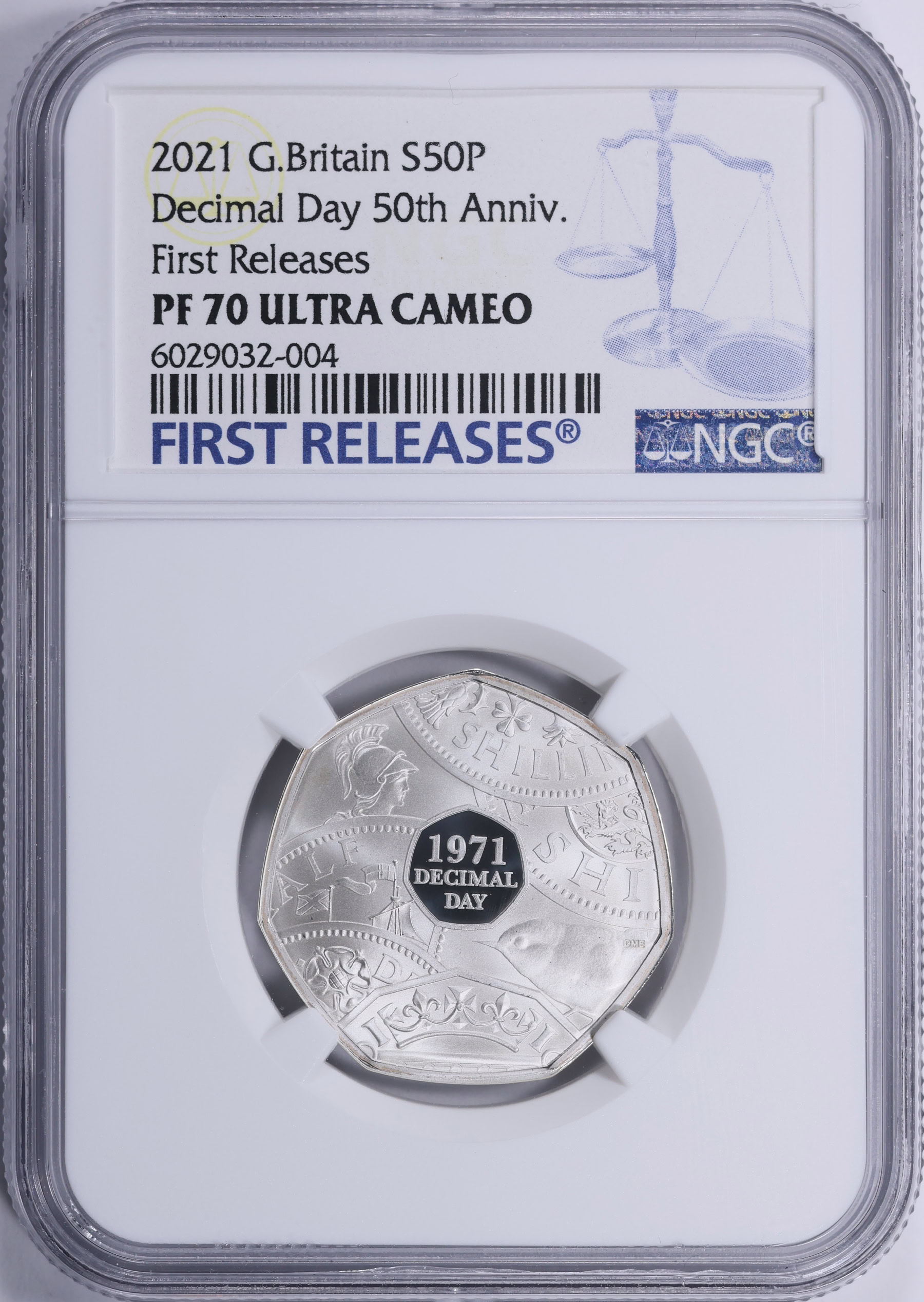 Great Britain 2021 Silver 50 Pence Decimal Day 50th Anniversary KM ...