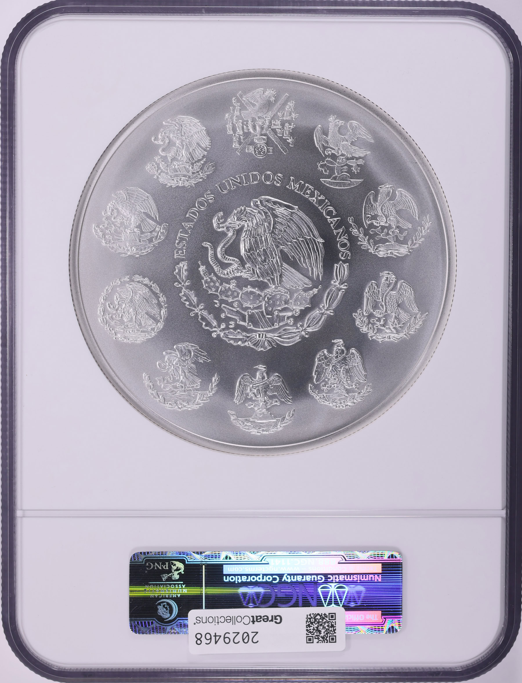 Mexico 2012-Mo Silver Kilo Libertad KM-677 NGC MS-70 (ASW = 32.1179 Oz ...