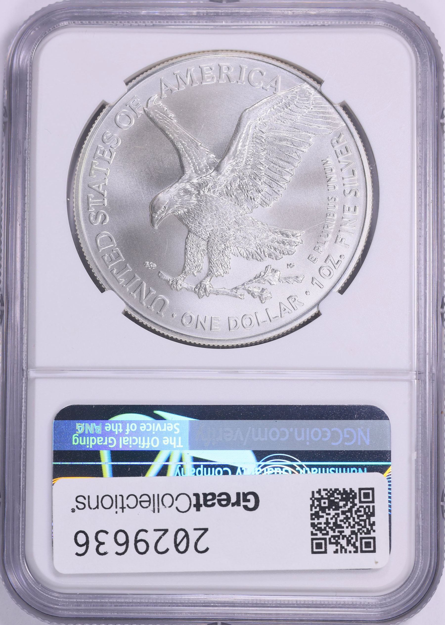 2021 $1 Silver Eagle Type 2 One of First 500 Struck - 21st Coin NGC MS ...