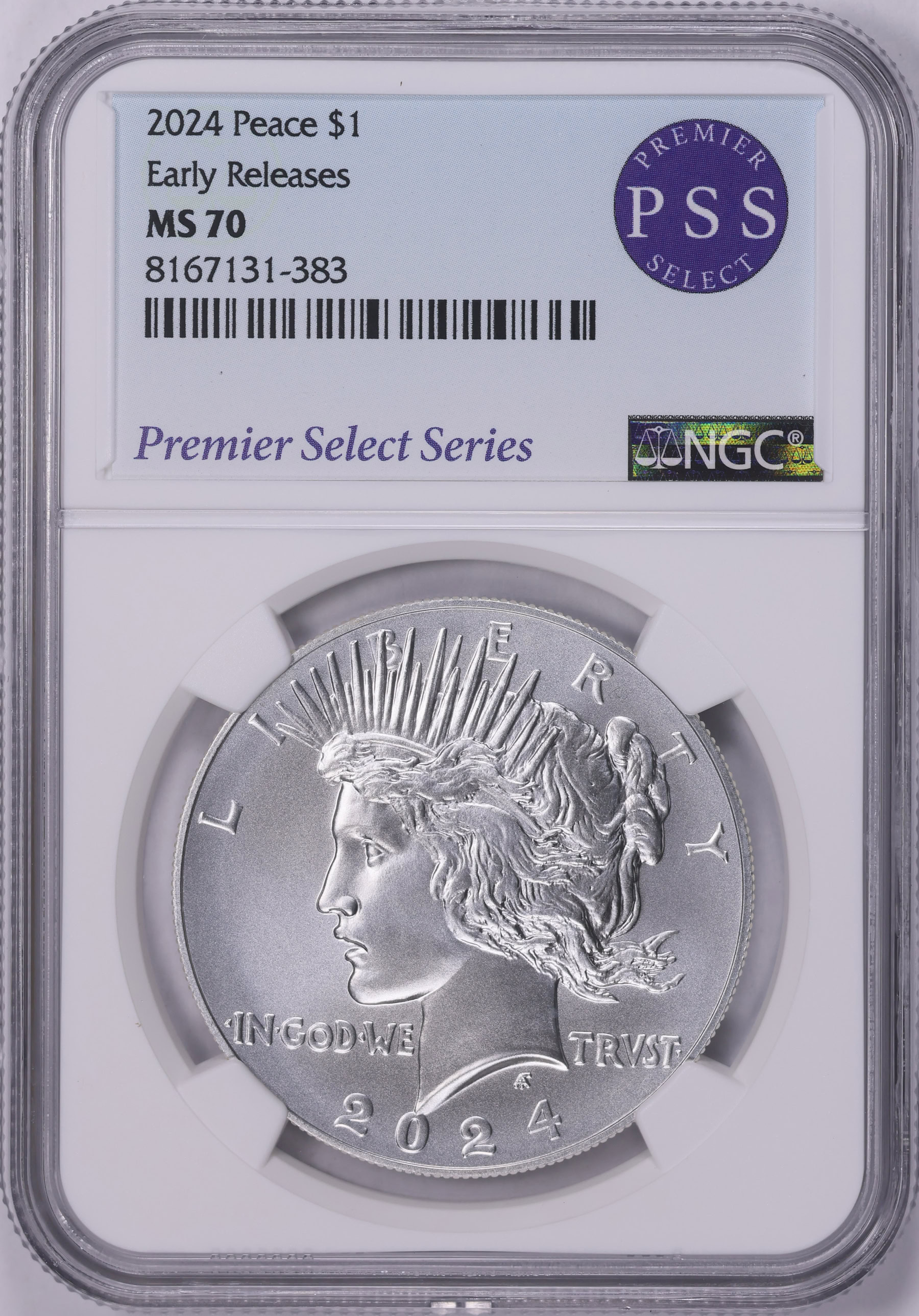 2024 Peace Silver Dollar First Strike NGC MS-70 (Premier Select Series ...