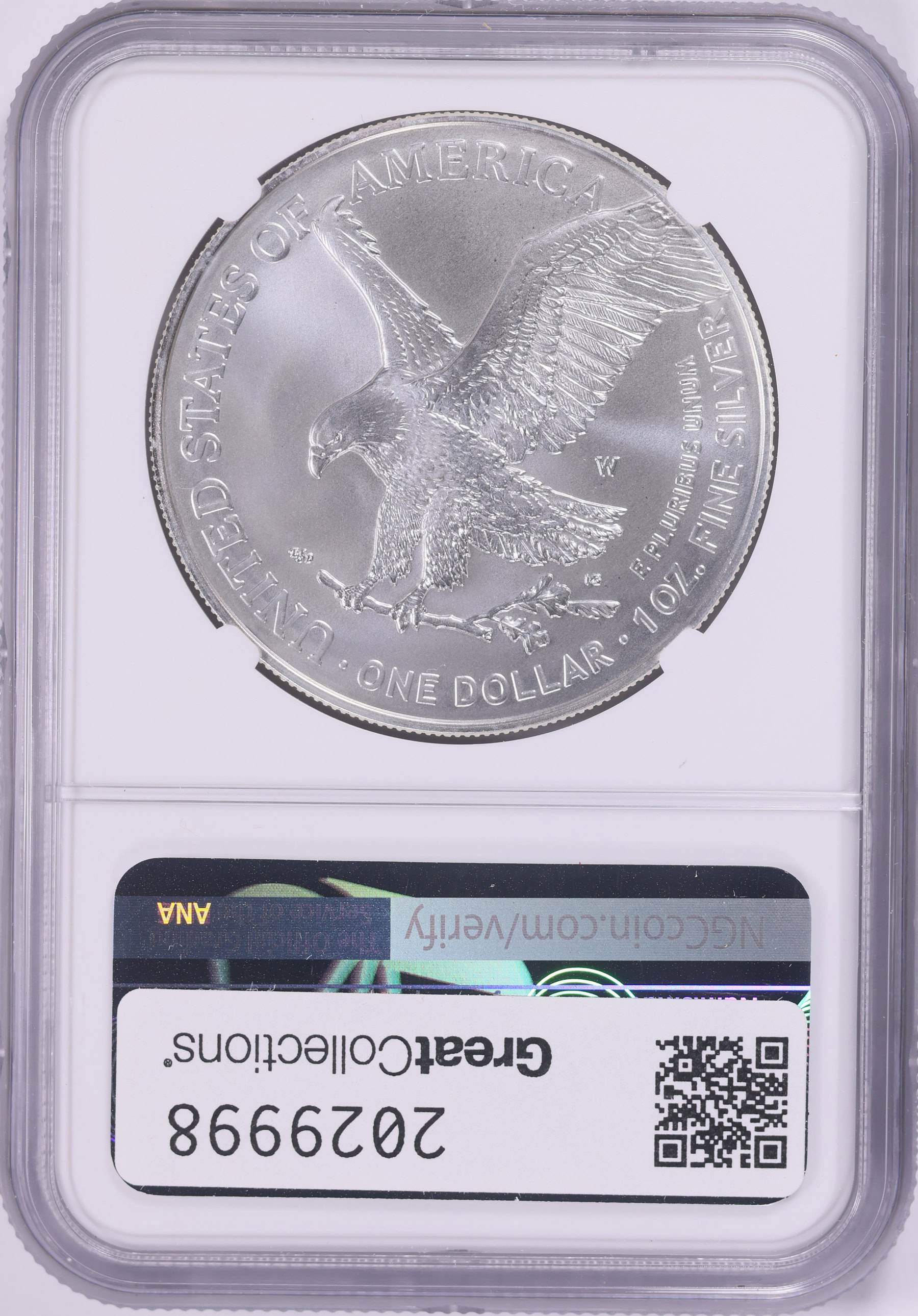 2023-W $1 Silver Eagle Burnished Early Releases NGC MS-70 (Premier ...