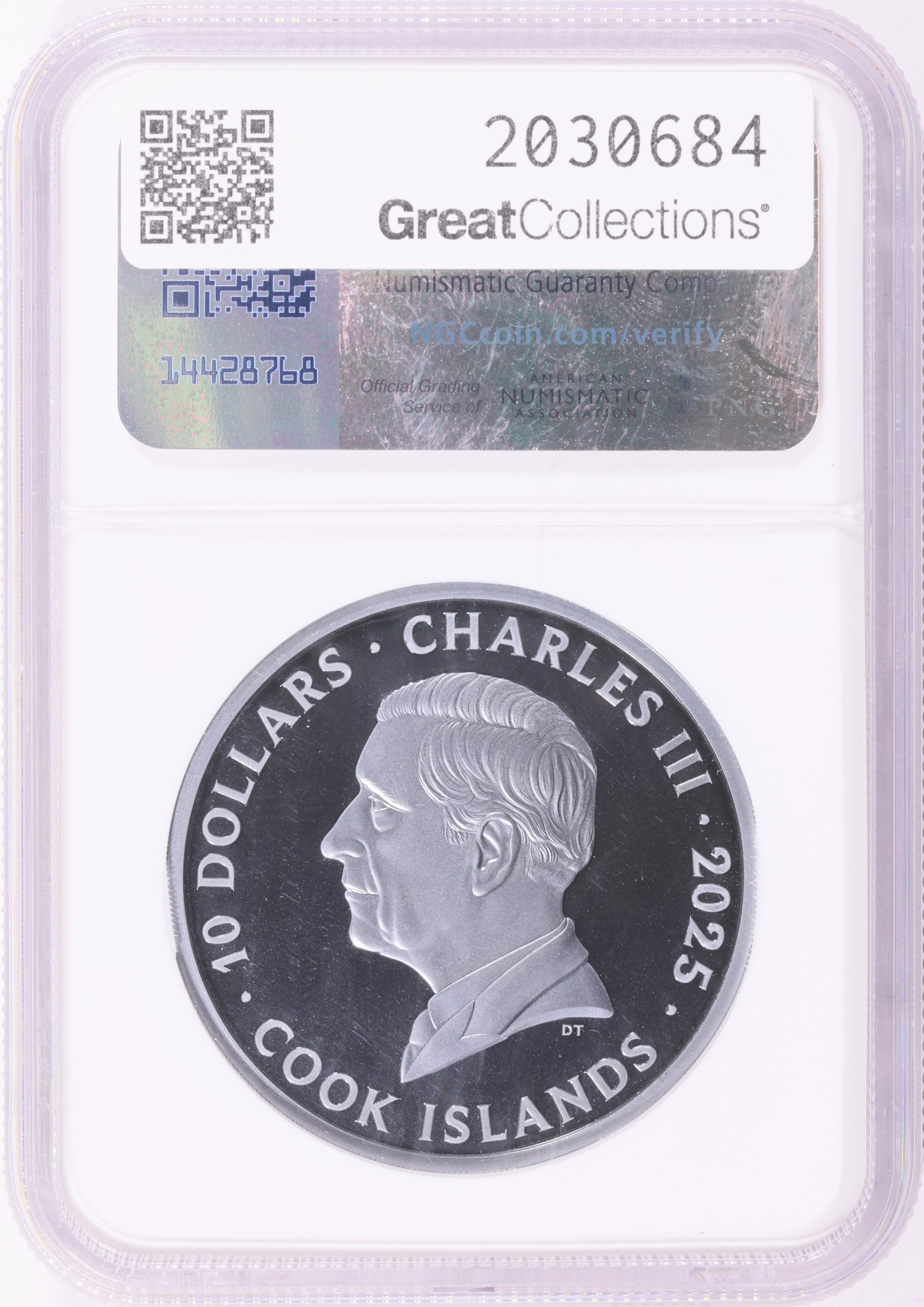 Cook Islands 2025 Gilt Silver $10 Anchor Rough Storms High Relief KM ...