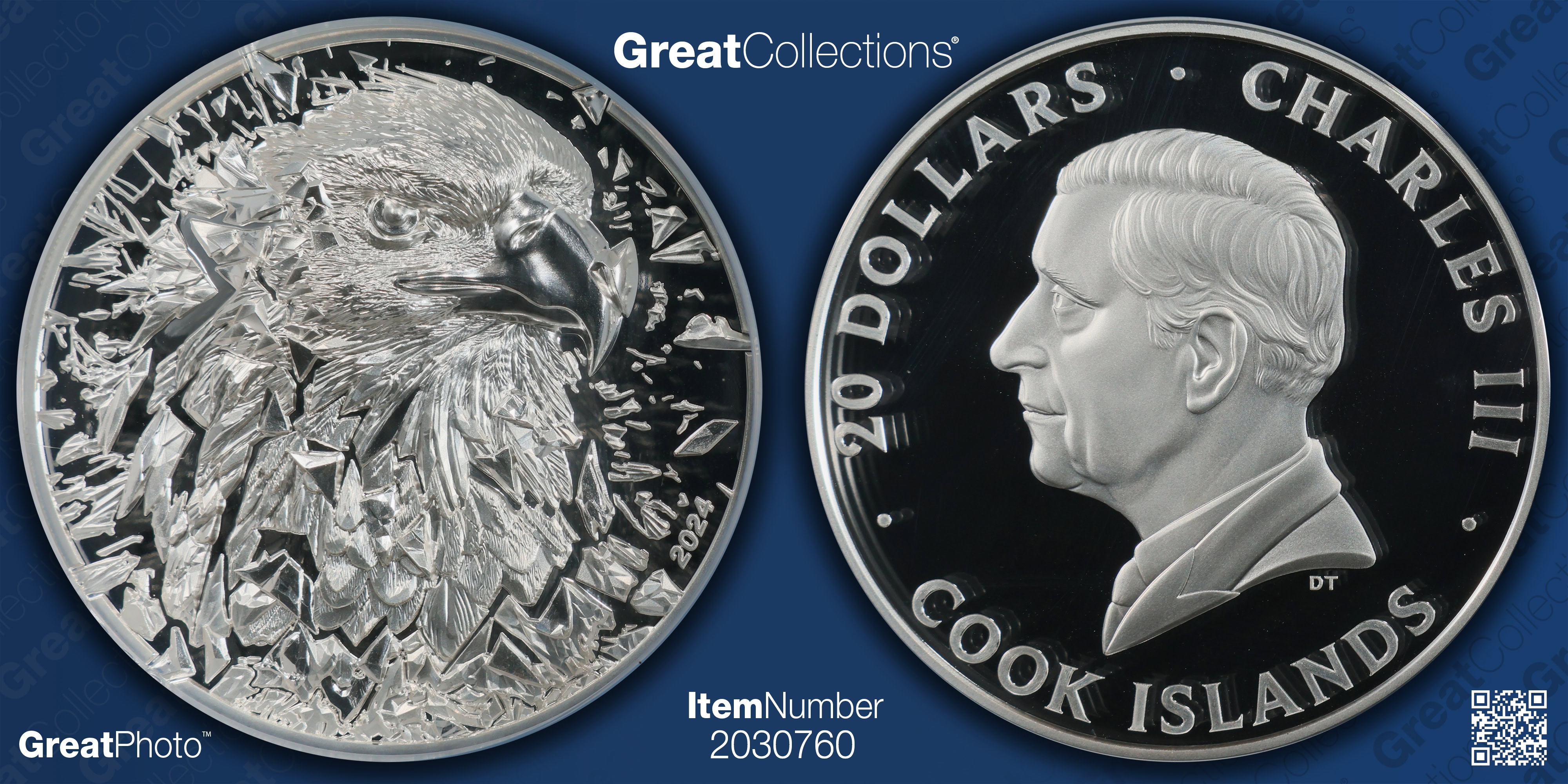 Cook Islands 2024 Silver $20 Bald Eagle Silver Burst First Releases NGC ...