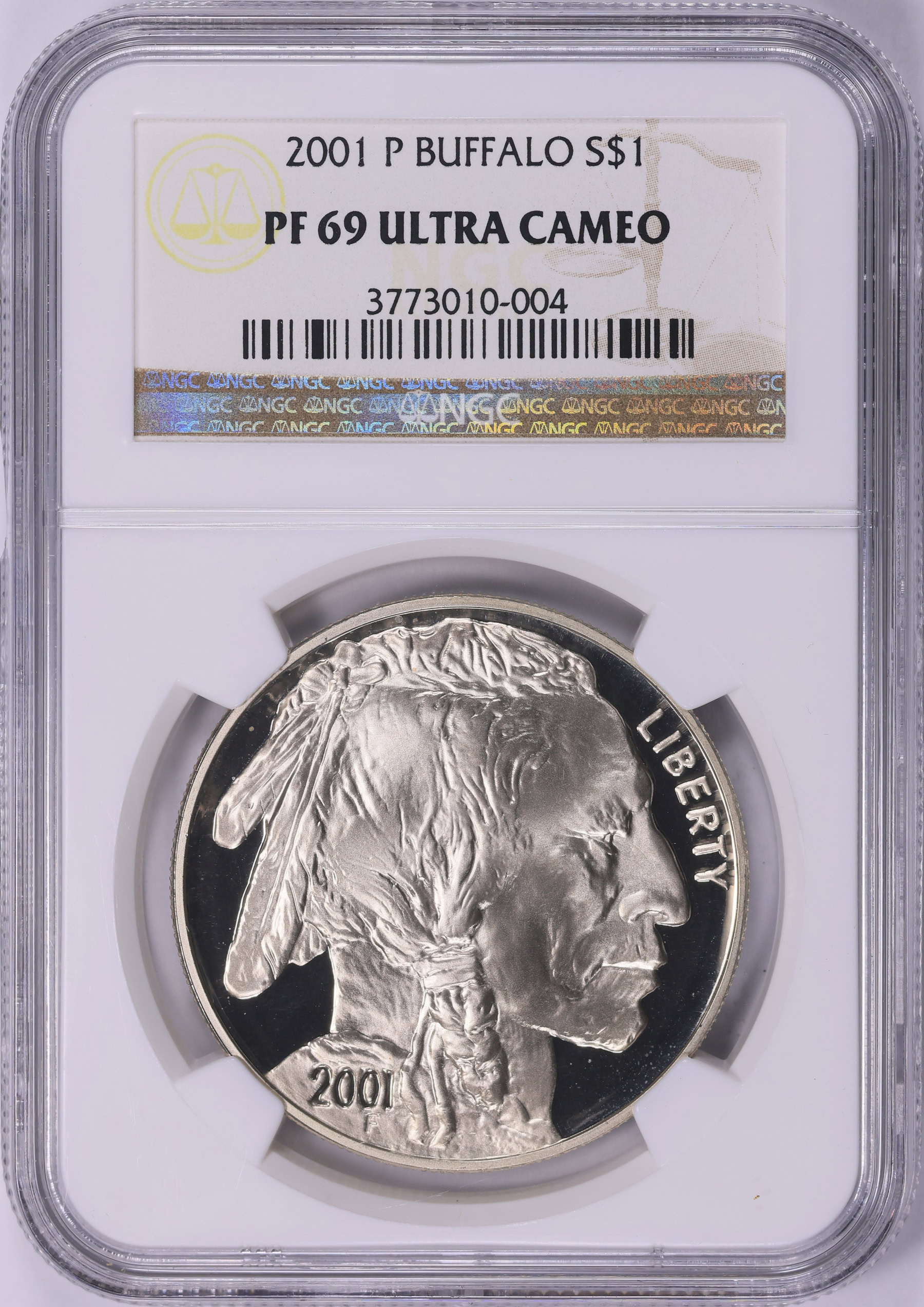 2001-P American Buffalo Silver Dollar NGC Proof-69 UC (Item 2031663 ...