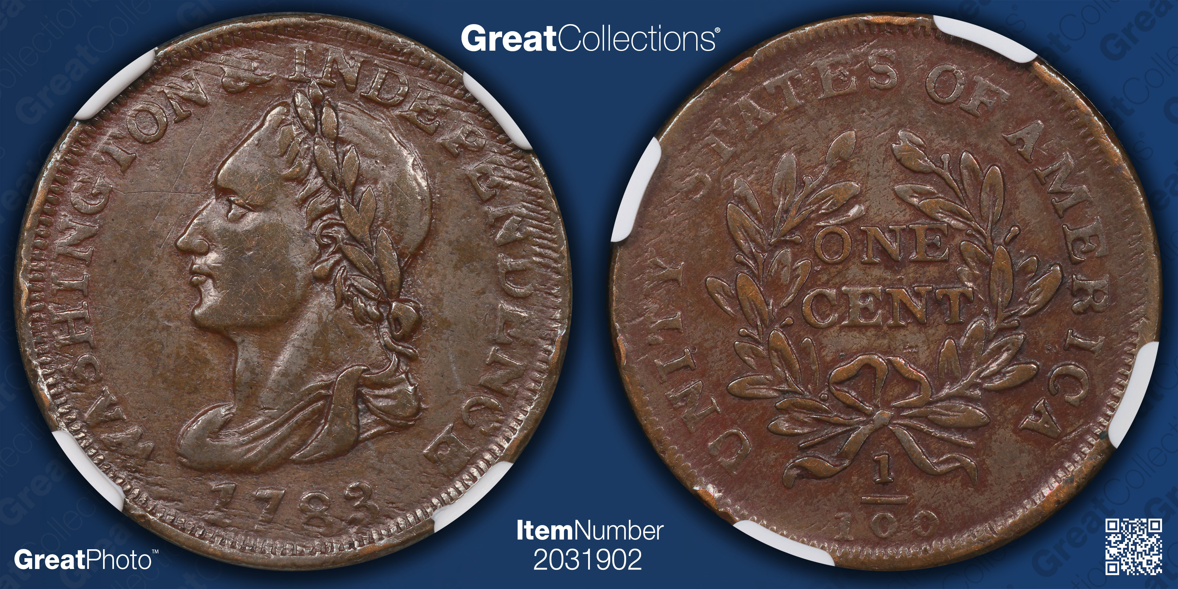 1783 Washington Copper UNITY STATES NGC VF-30 BN (Item 2031902 ...
