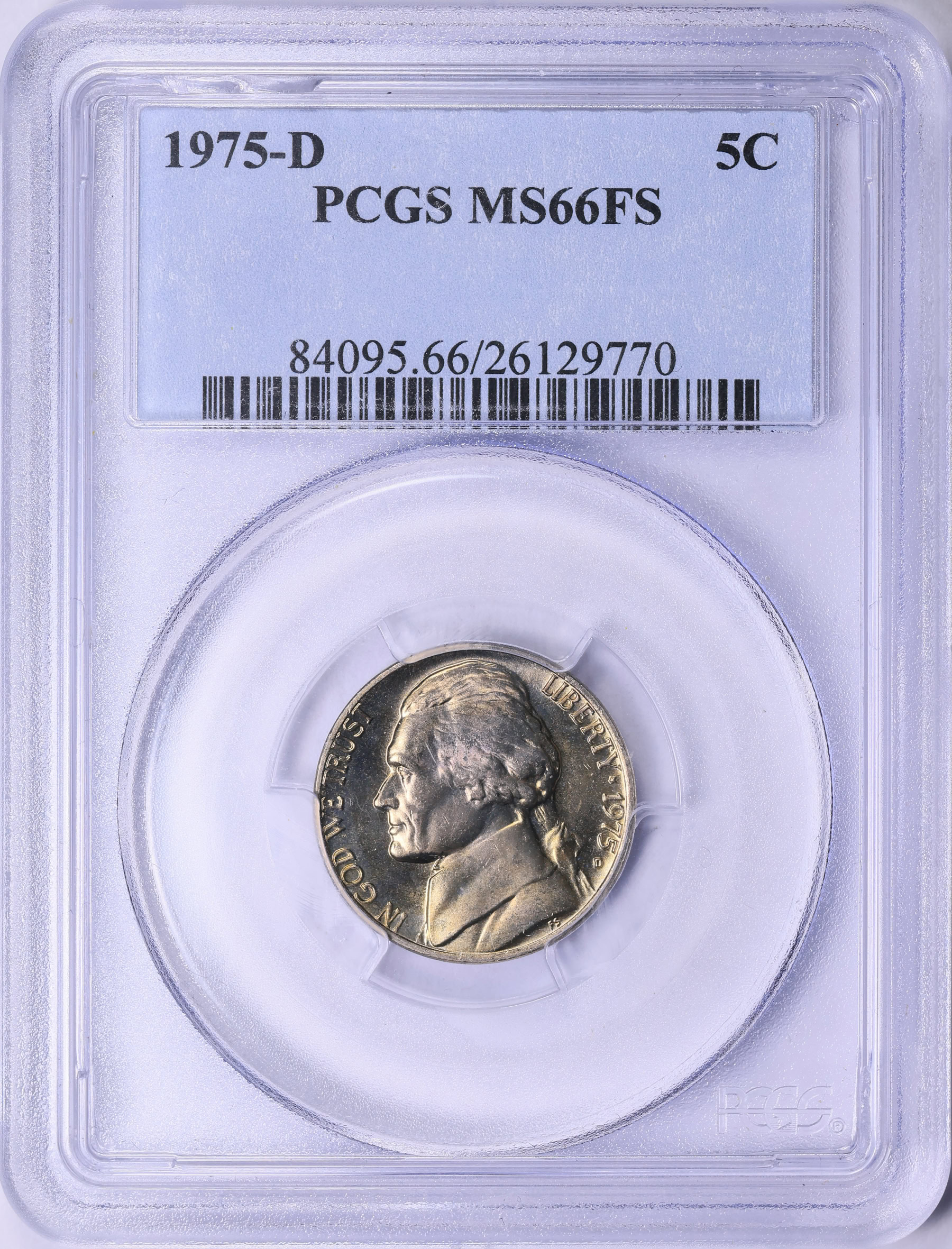 1975-D Jefferson Nickel PCGS MS-66 FS (Item 2031957) | GreatCollections ...
