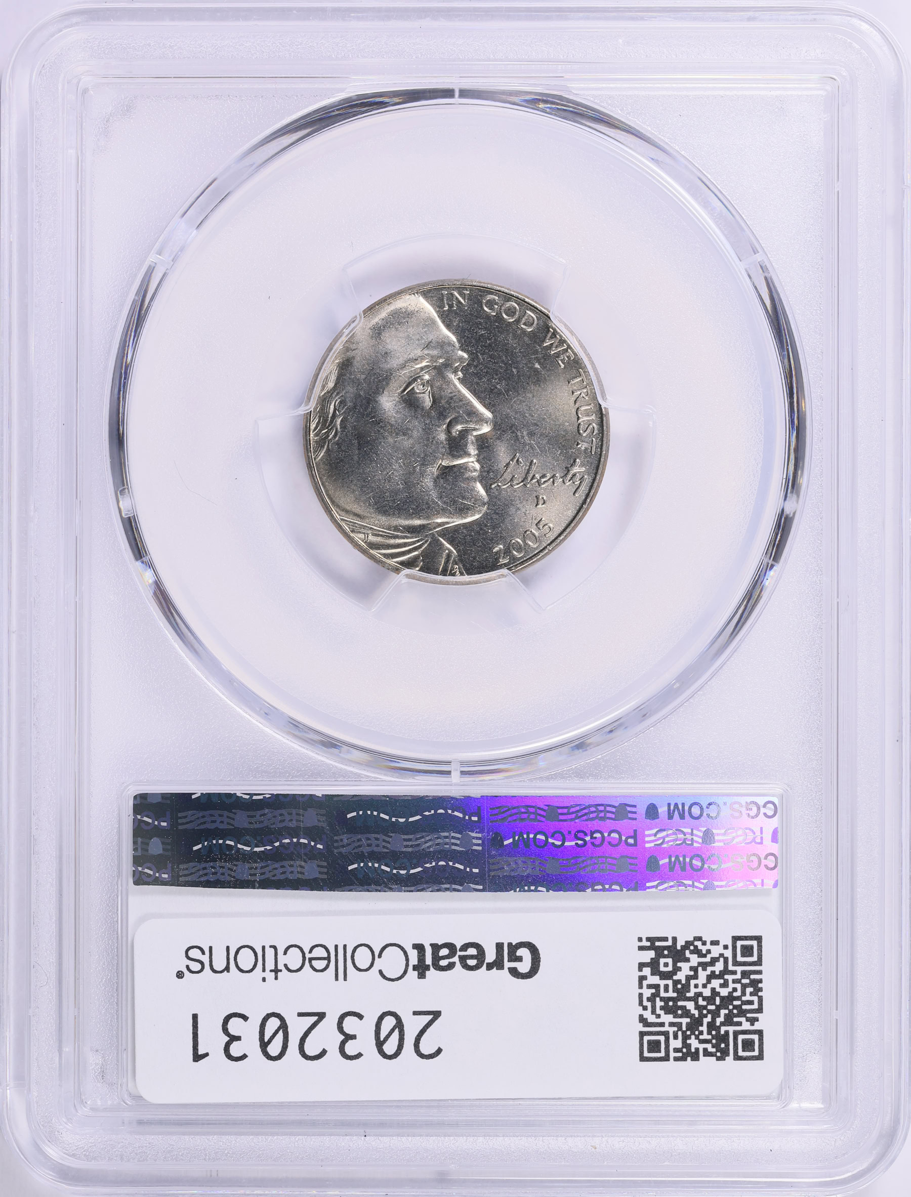 2005-D Jefferson Nickel Speared Bison PCGS MS-65 (Item 2032031 ...