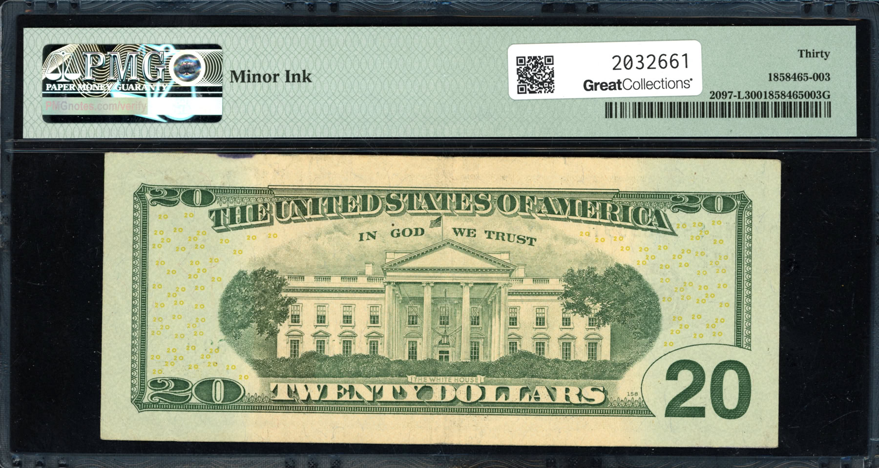 Fr. 2097-L (MLH Block) 2013 $20 San Francisco Federal Reserve Note Rios ...