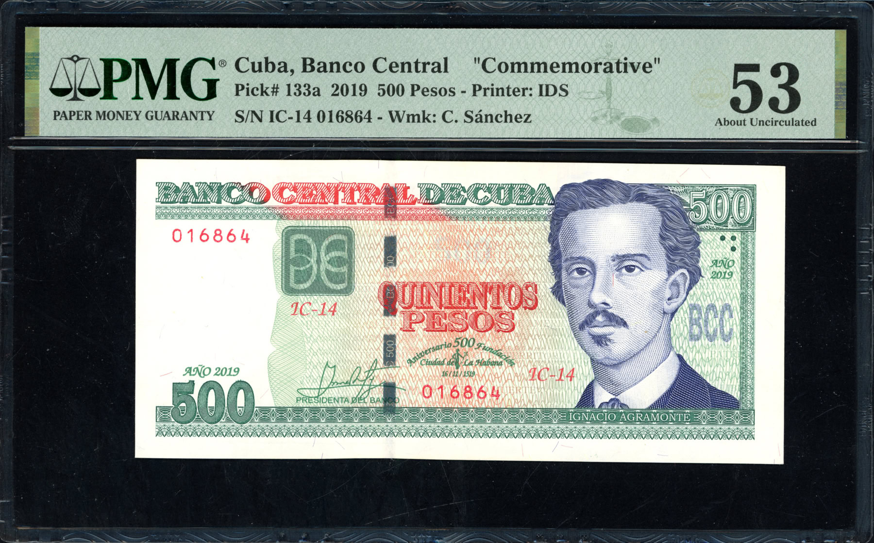Cuba 2003 & 2019 1, 20 & 500 Pesos Banco Central de Cuba Commemorative ...