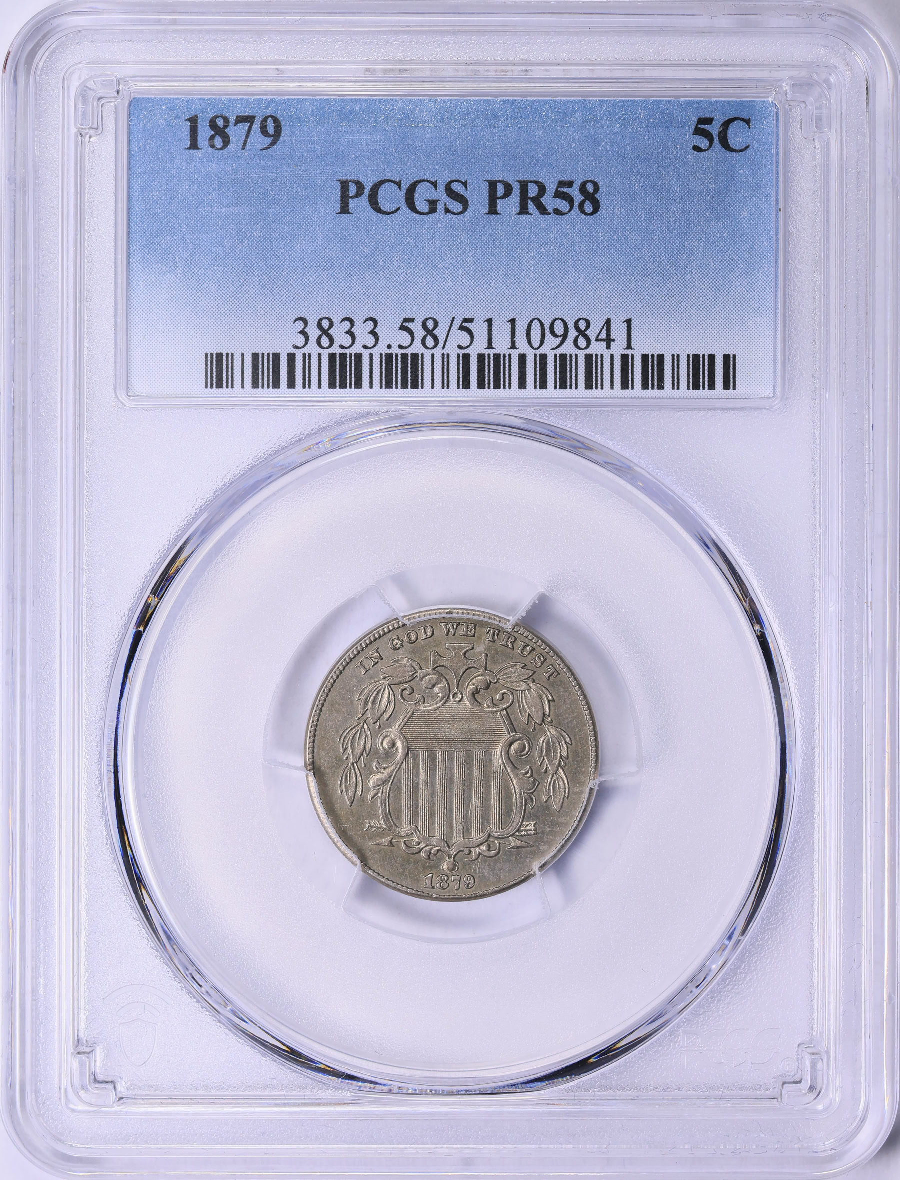 1879 Shield Nickel PCGS Proof-58 (Item 2033013) | GreatCollections Coin ...