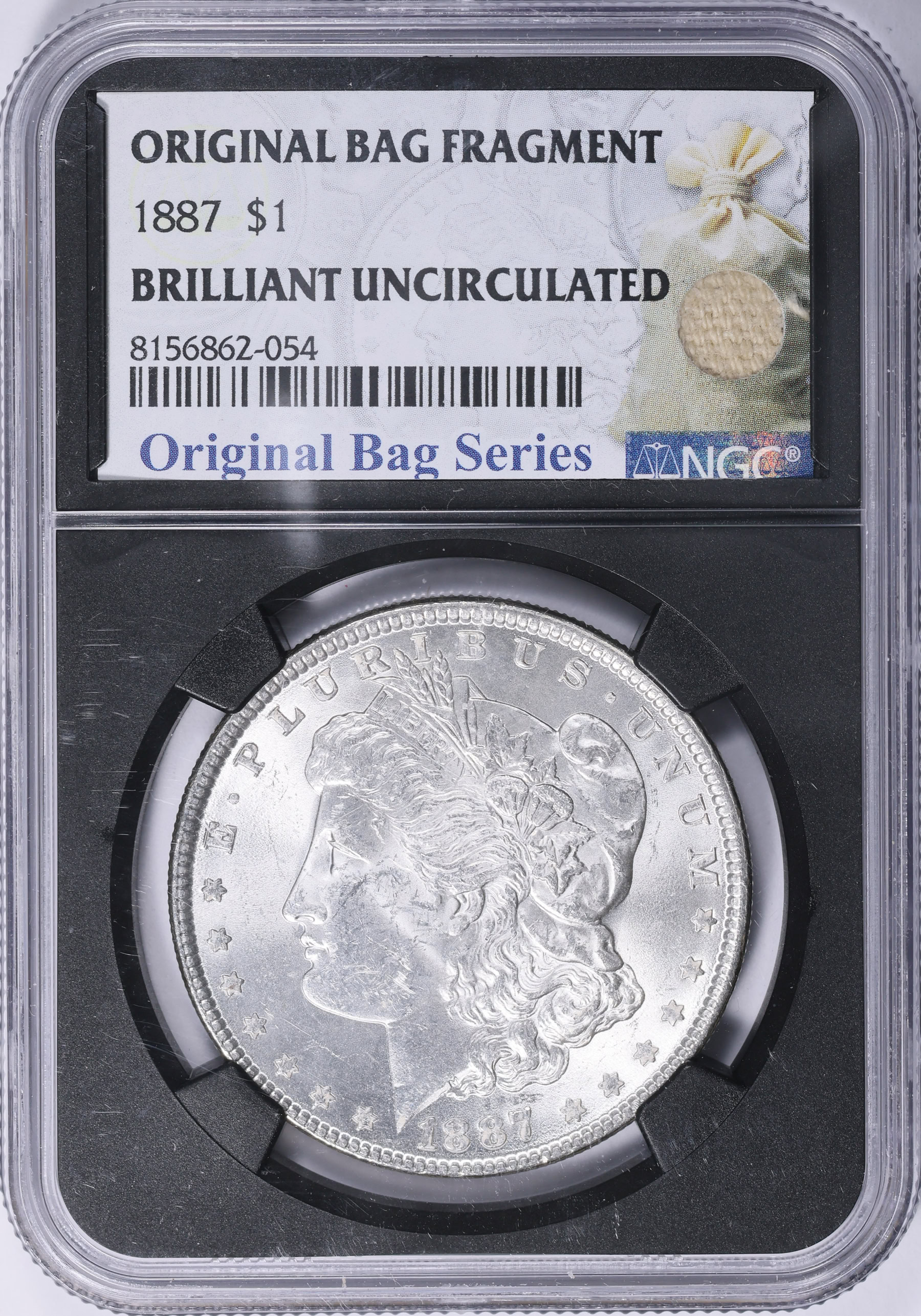 1887 Morgan Silver Dollar NGC Brilliant Uncirculated (Black Retro ...