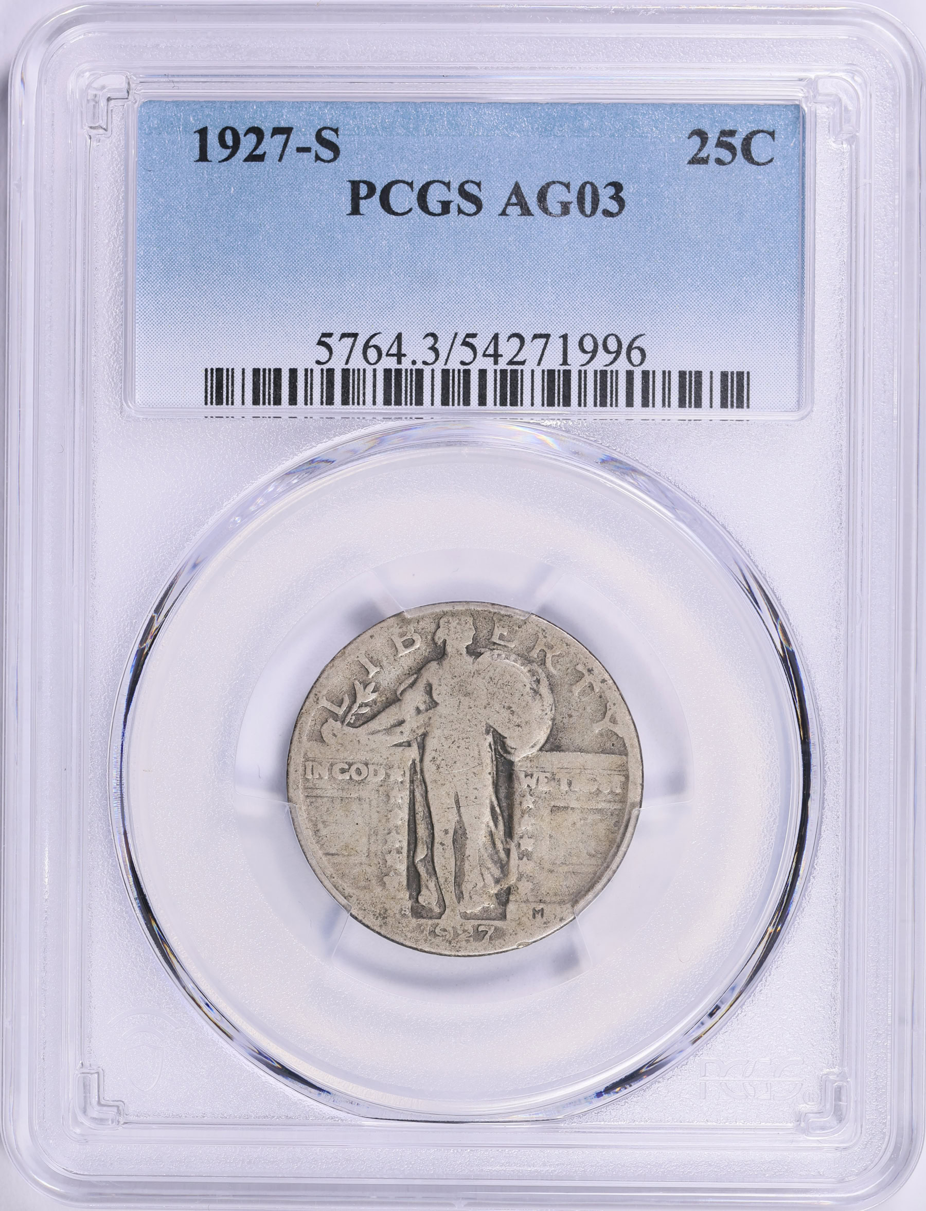1927-S Standing Liberty Quarter PCGS AG-03 (Item 2033356 ...
