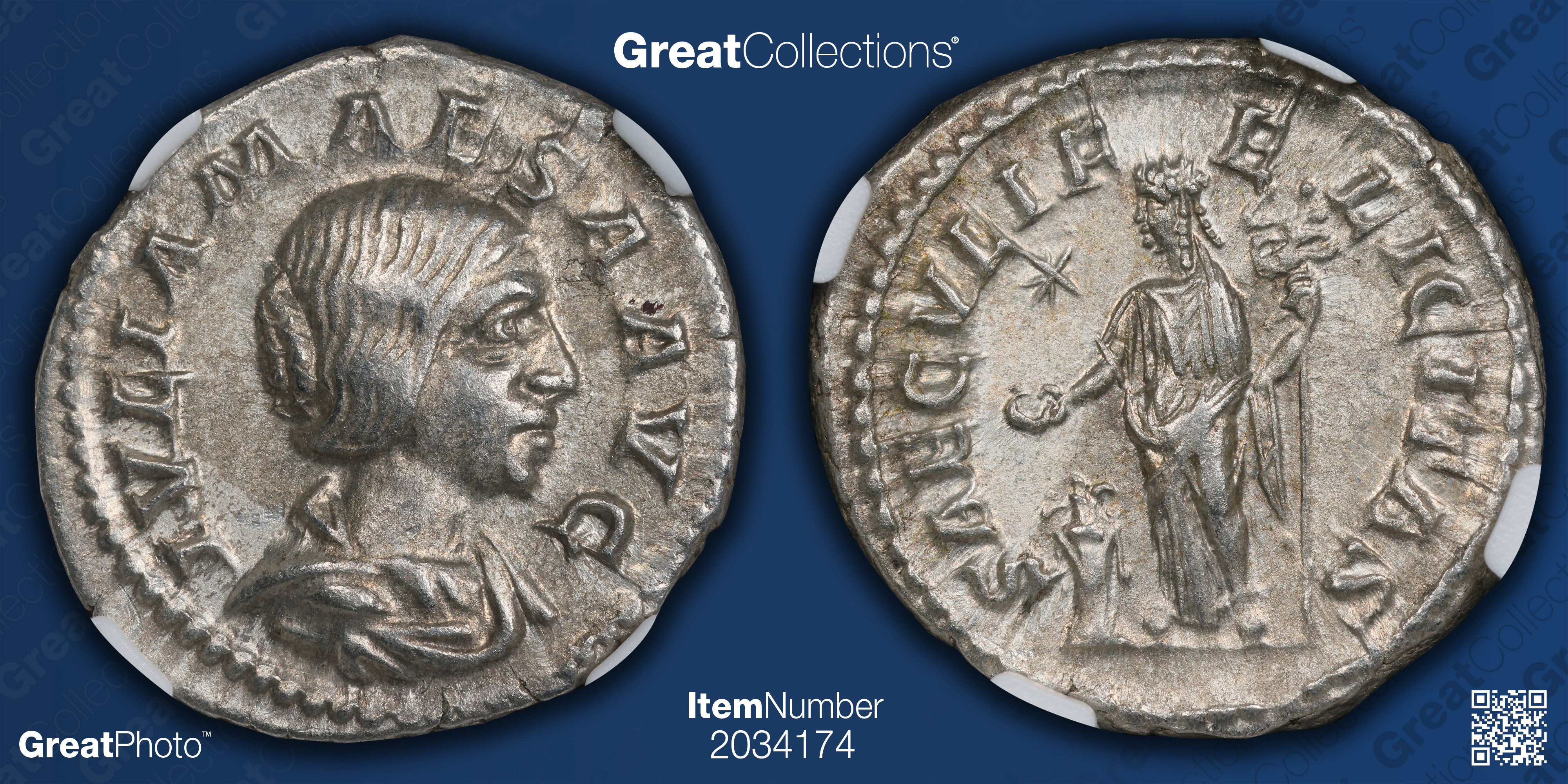 Ancient Roman Empire, Julia Maesa Augusta (A.D. 218-225) c.A.D. 220-222 ...