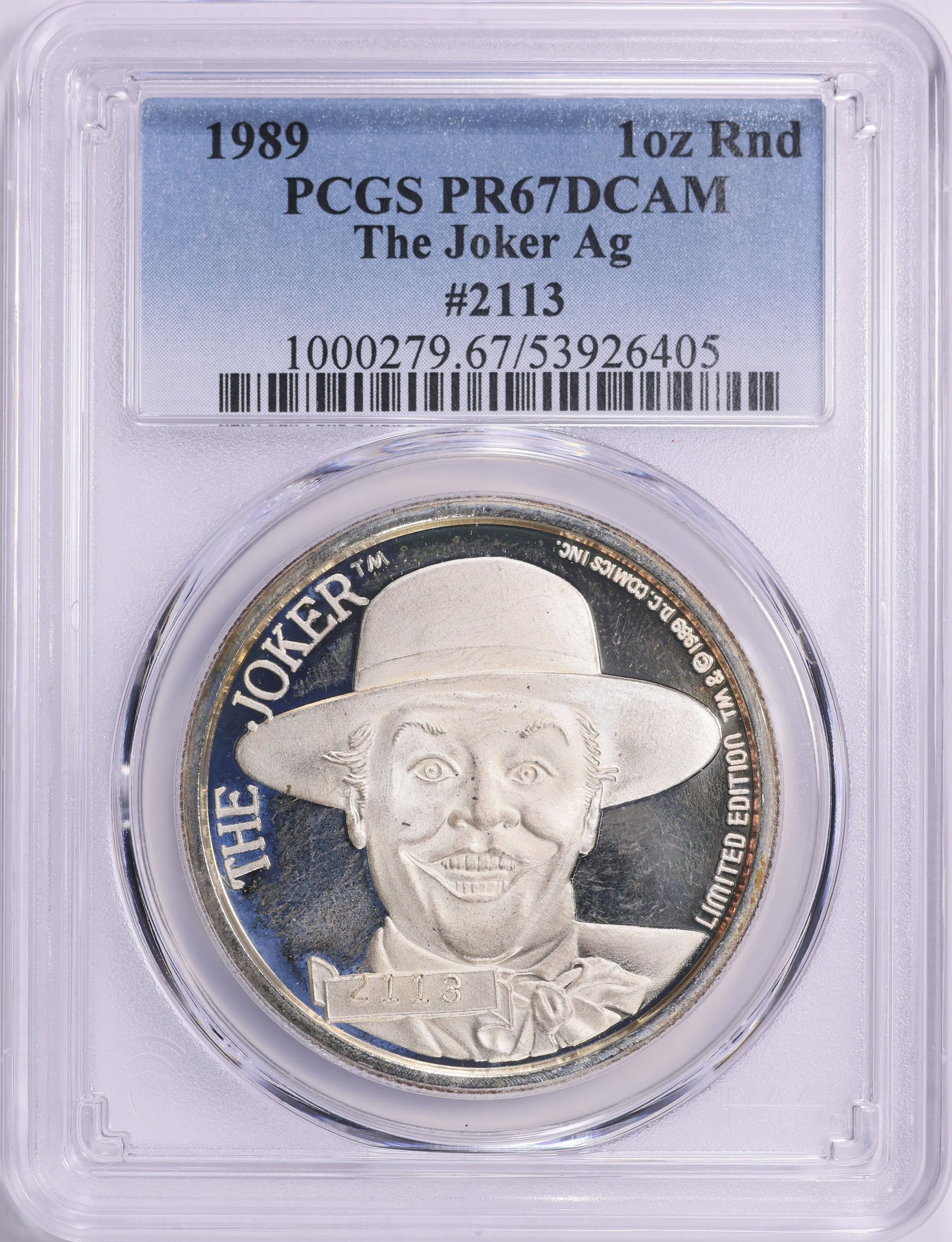 1989 Private Tokens The Joker PCGS Proof-67 DCAM | PCGS Cert #53926405 ...