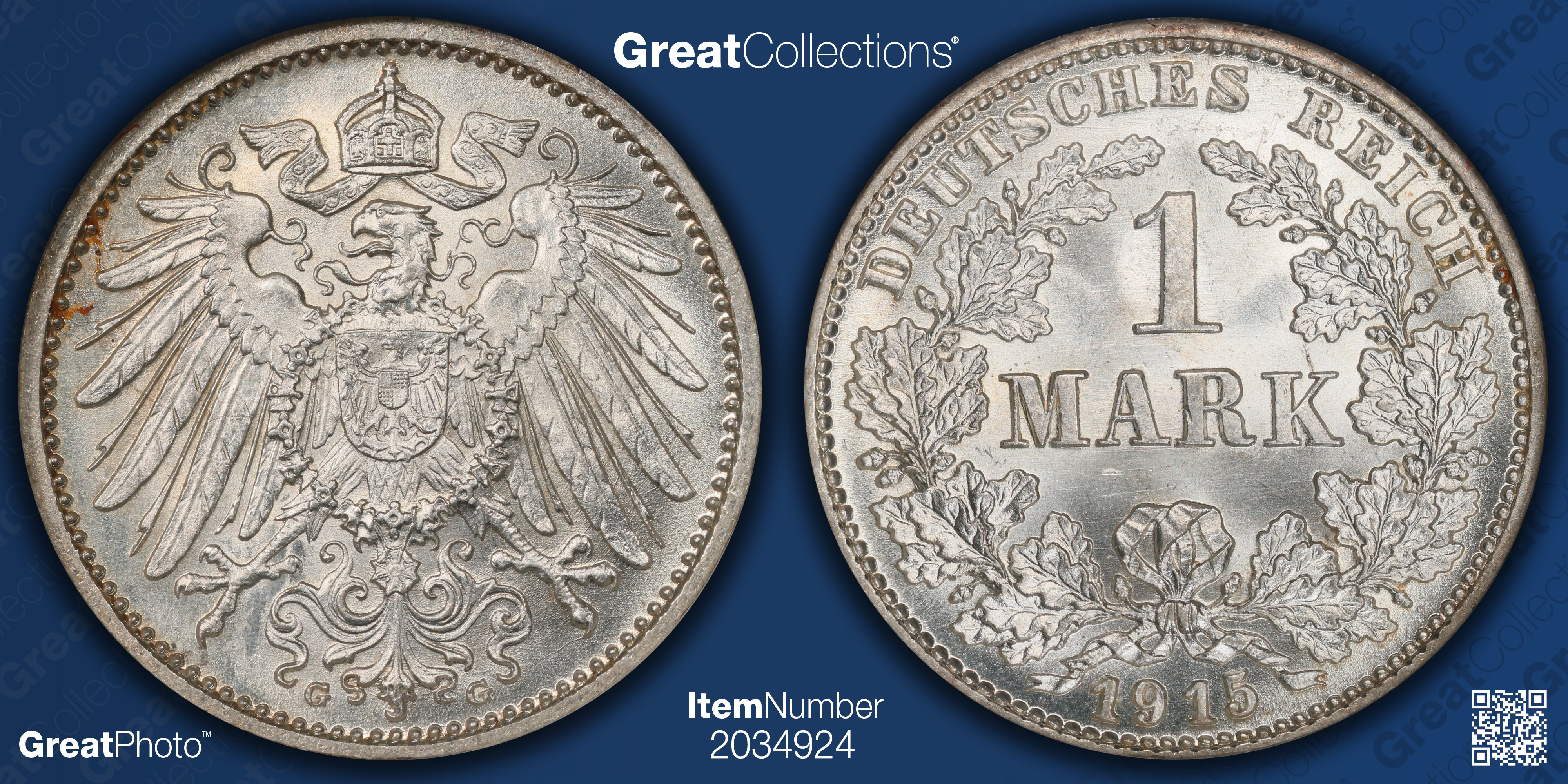 Germany 1915-G Silver Mark KM-14 NGC MS-66 (Item 2034924 ...