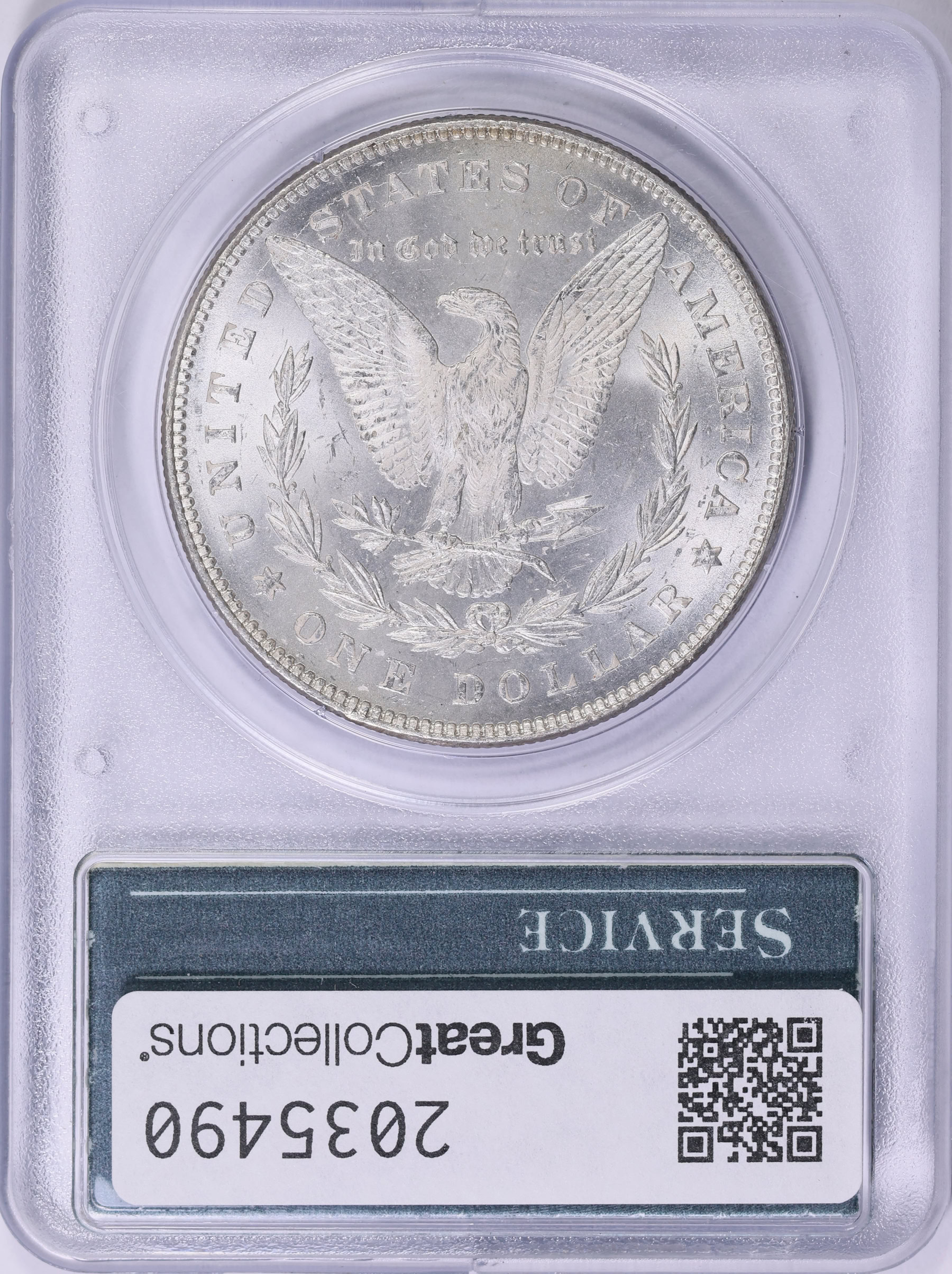 1878 Morgan Silver Dollar 7/8 Tailfeathers, Strong PCGS MS-63 OGH (1st ...