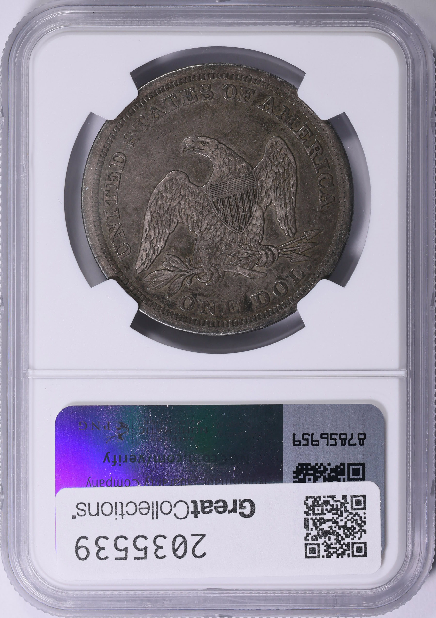 1843 Seated Liberty Silver Dollar NGC VF-30 (Item 2035539 ...