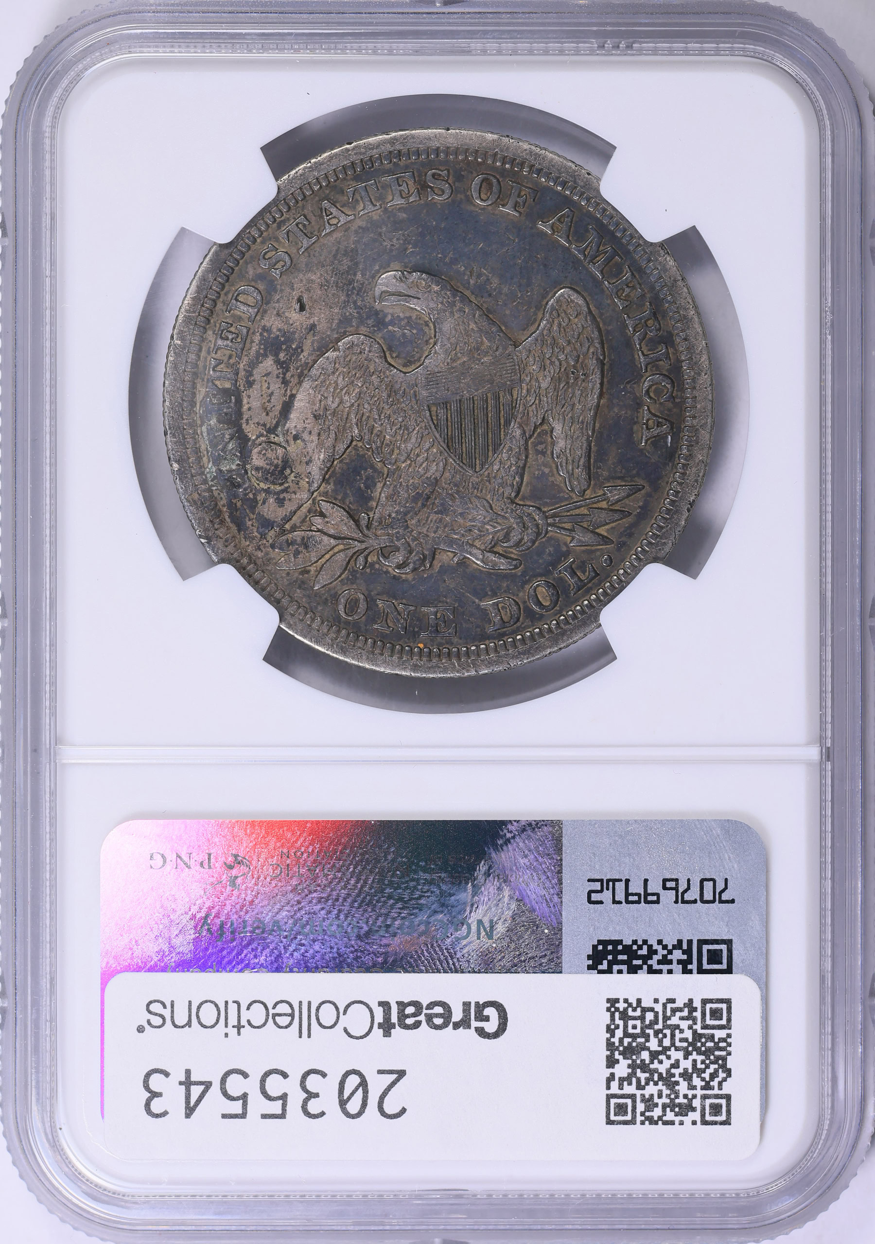 1847 Seated Liberty Silver Dollar NGC XF Details (Item 2035543 ...