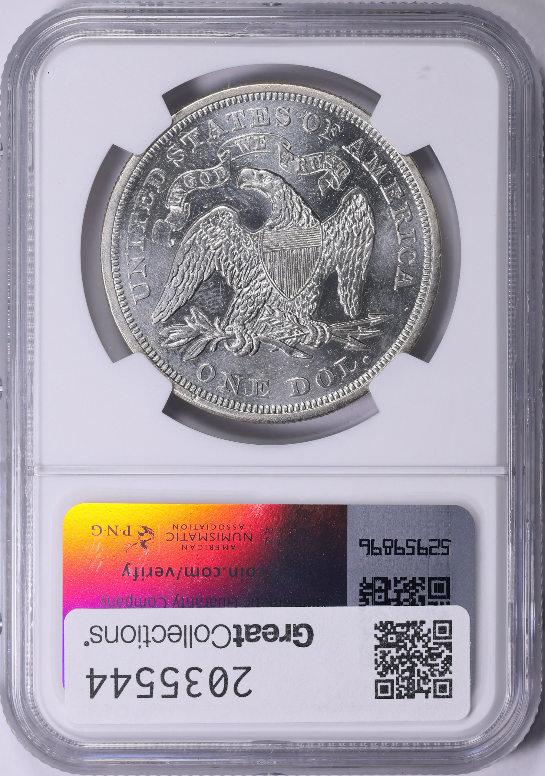 1866 Seated Liberty Silver Dollar Motto NGC AU Details (Item 2035544 ...
