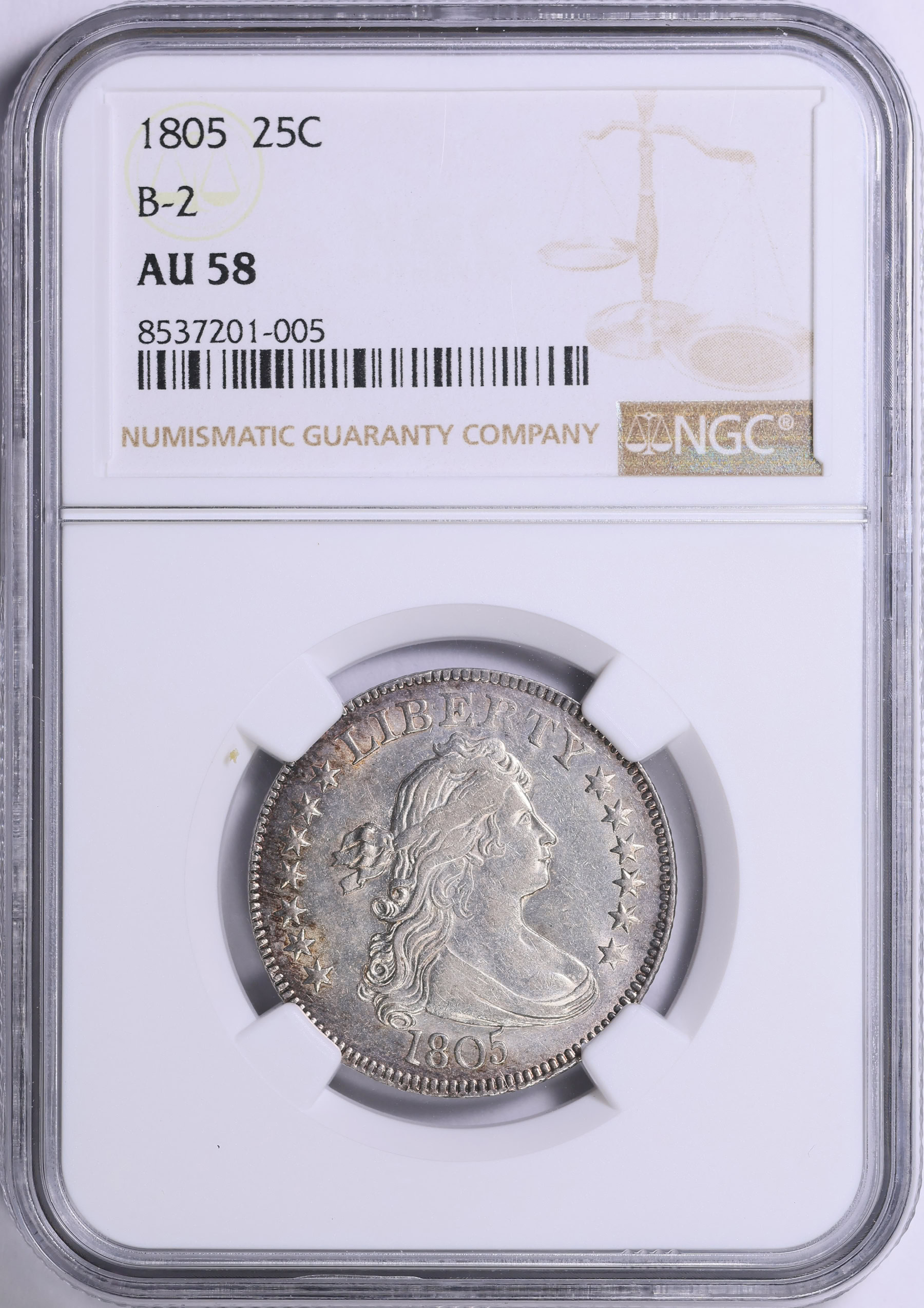 1805 Draped Bust Quarter Browning 2 NGC AU-58 (Item 2035594 ...