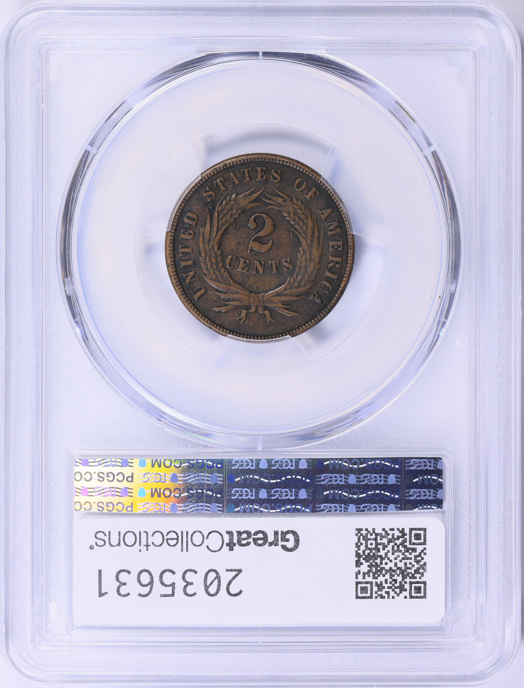 1869 Two-Cent Piece PCGS Genuine XF Details (Item 2035631 ...