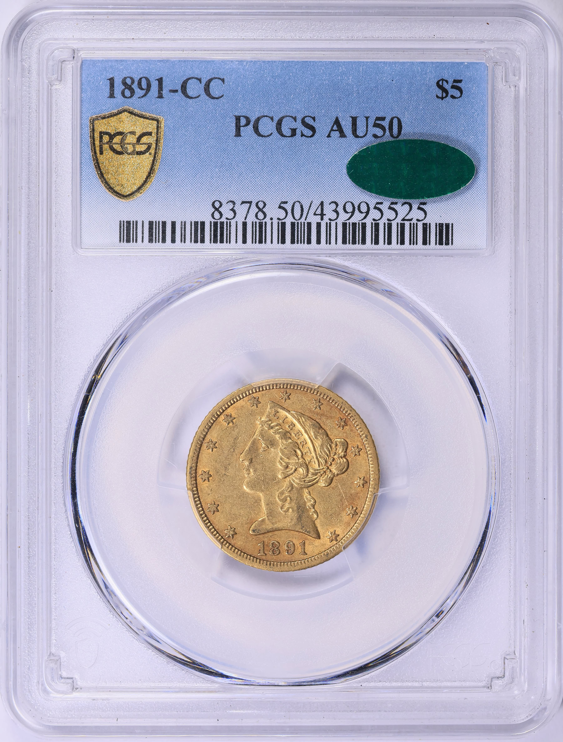1891-CC Liberty Gold Half Eagle PCGS AU-50 (CAC Green) (Item 2036125 ...