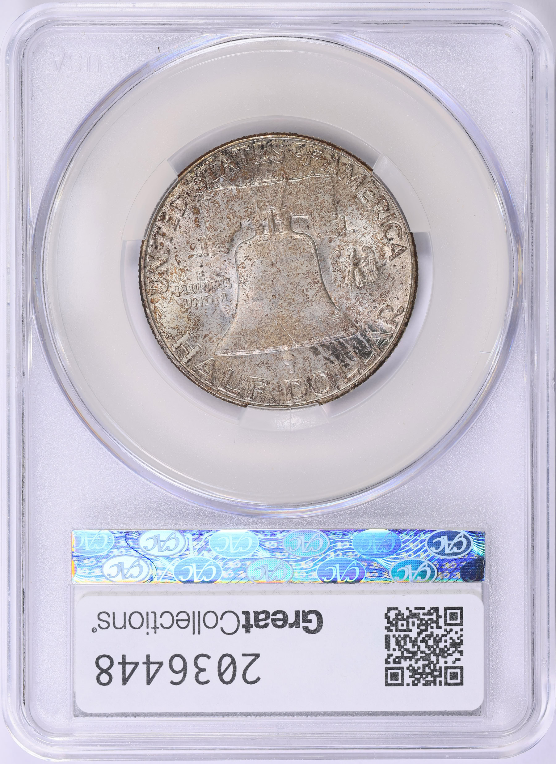 1952 Franklin Half Dollar CACG MS-66 FBL (Toned) (Item 2036448 ...