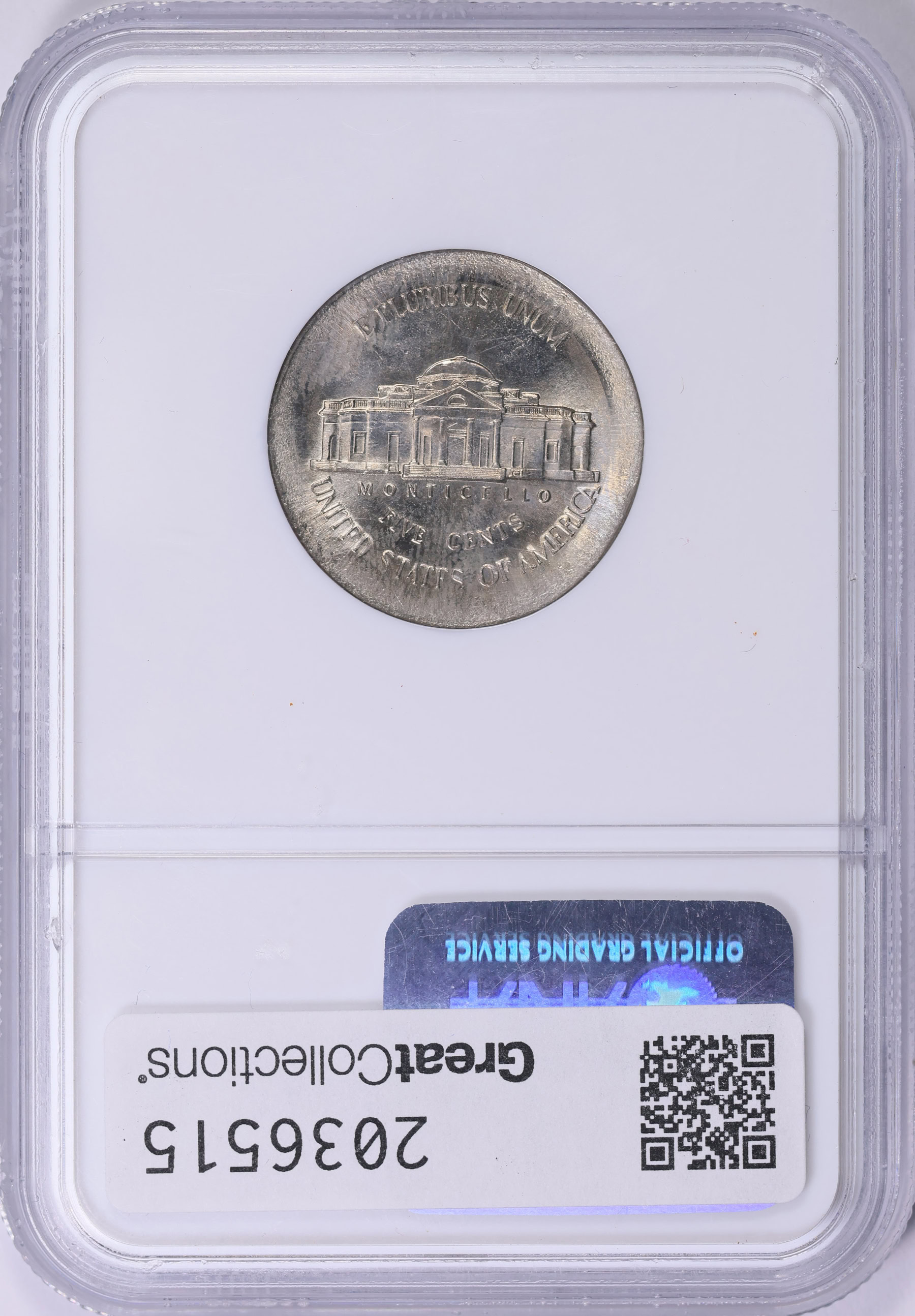 Mint Error 1999-P Jefferson Nickel Broadstruck NGC MS-66 FS | NGC Cert ...