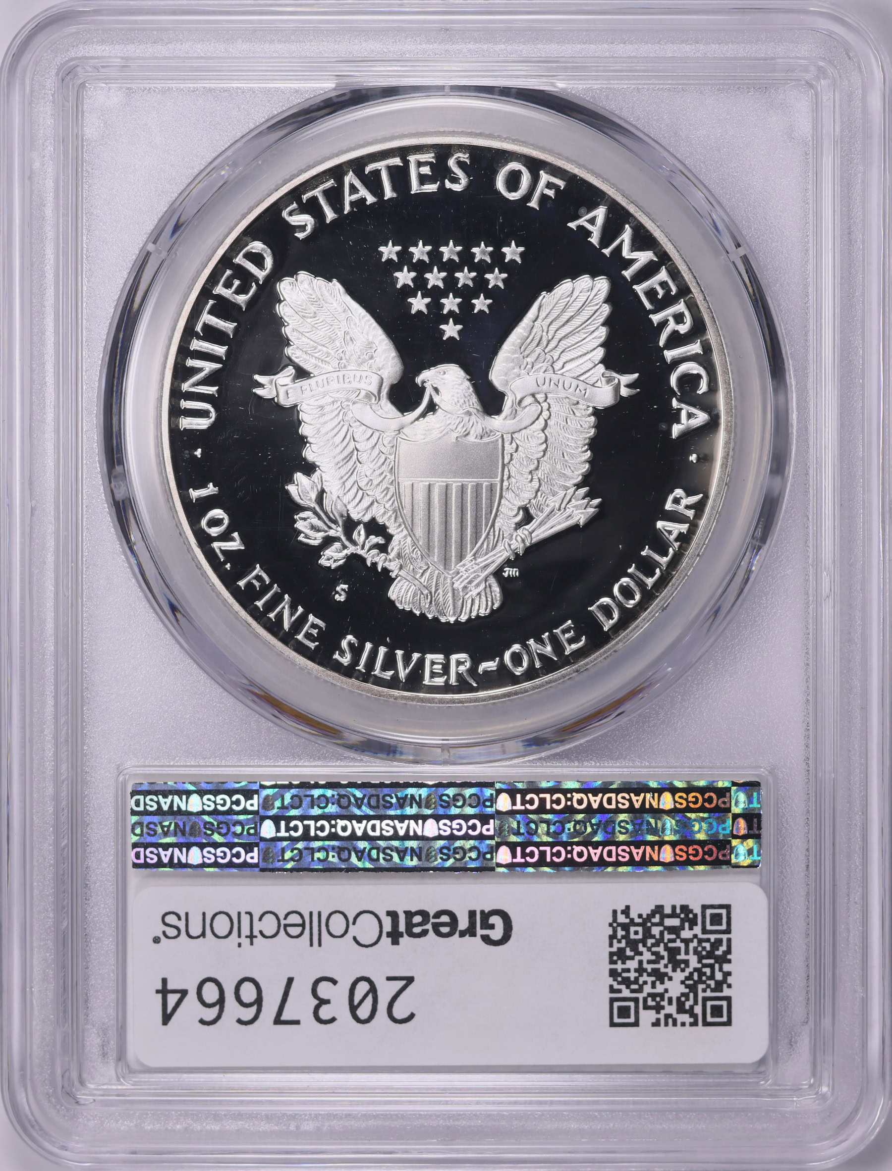 1990-S $1 Silver Eagle PCGS Proof-70 DCAM (Item 2037664 ...