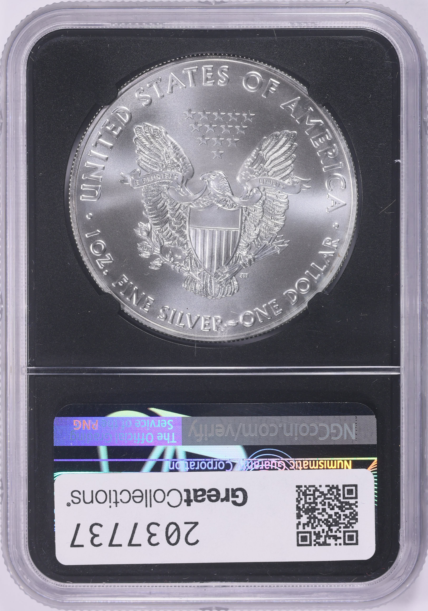 2020-(W) $1 Silver Eagle Struck at West Point First Day of Issue NGC MS ...