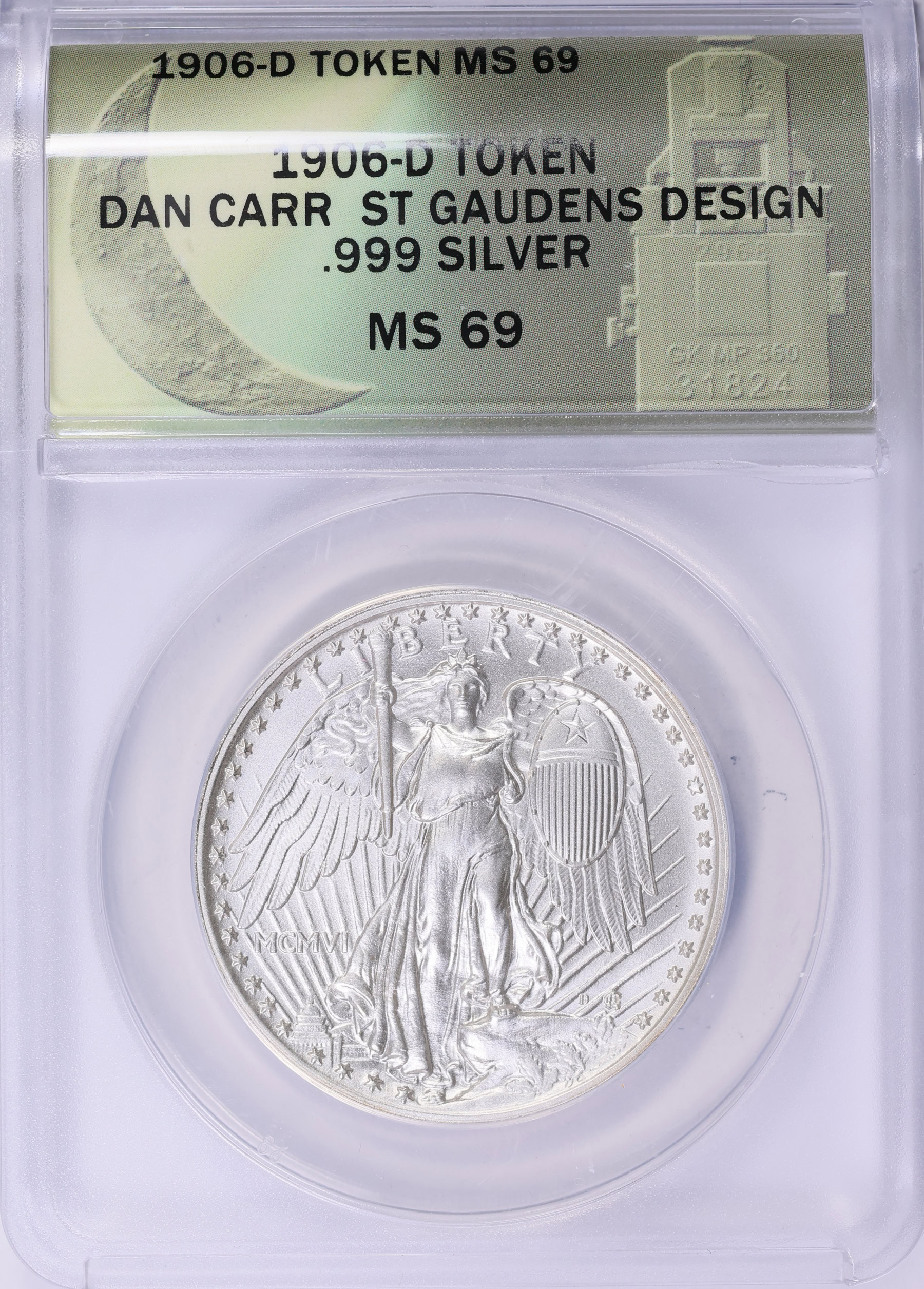 1906-D Silver Winged Liberty St. Gaudens Concept Design Daniel Carr ...