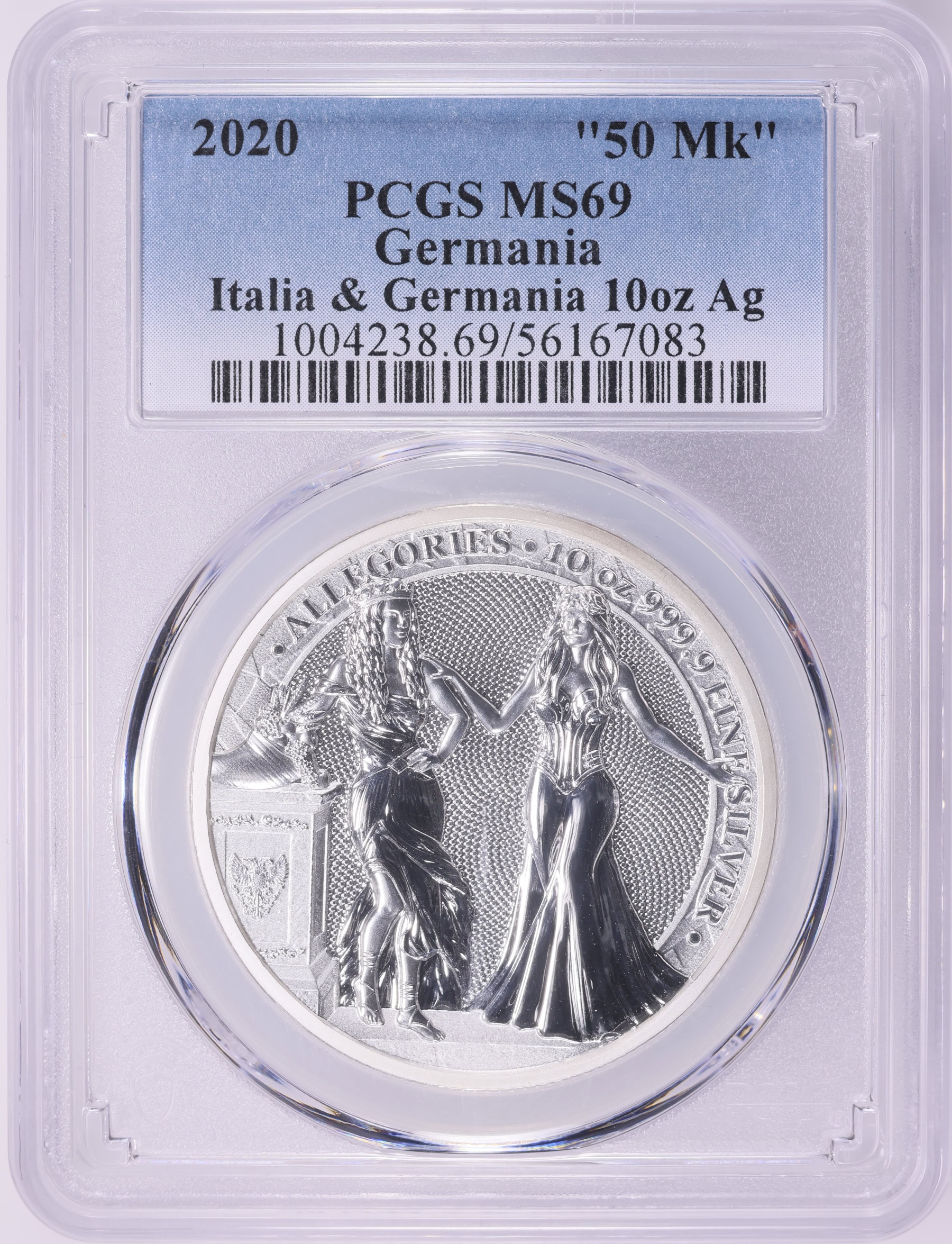 Germania 2020 Silver 50 Marks Italia & Germania Fantasy Issue With Case ...