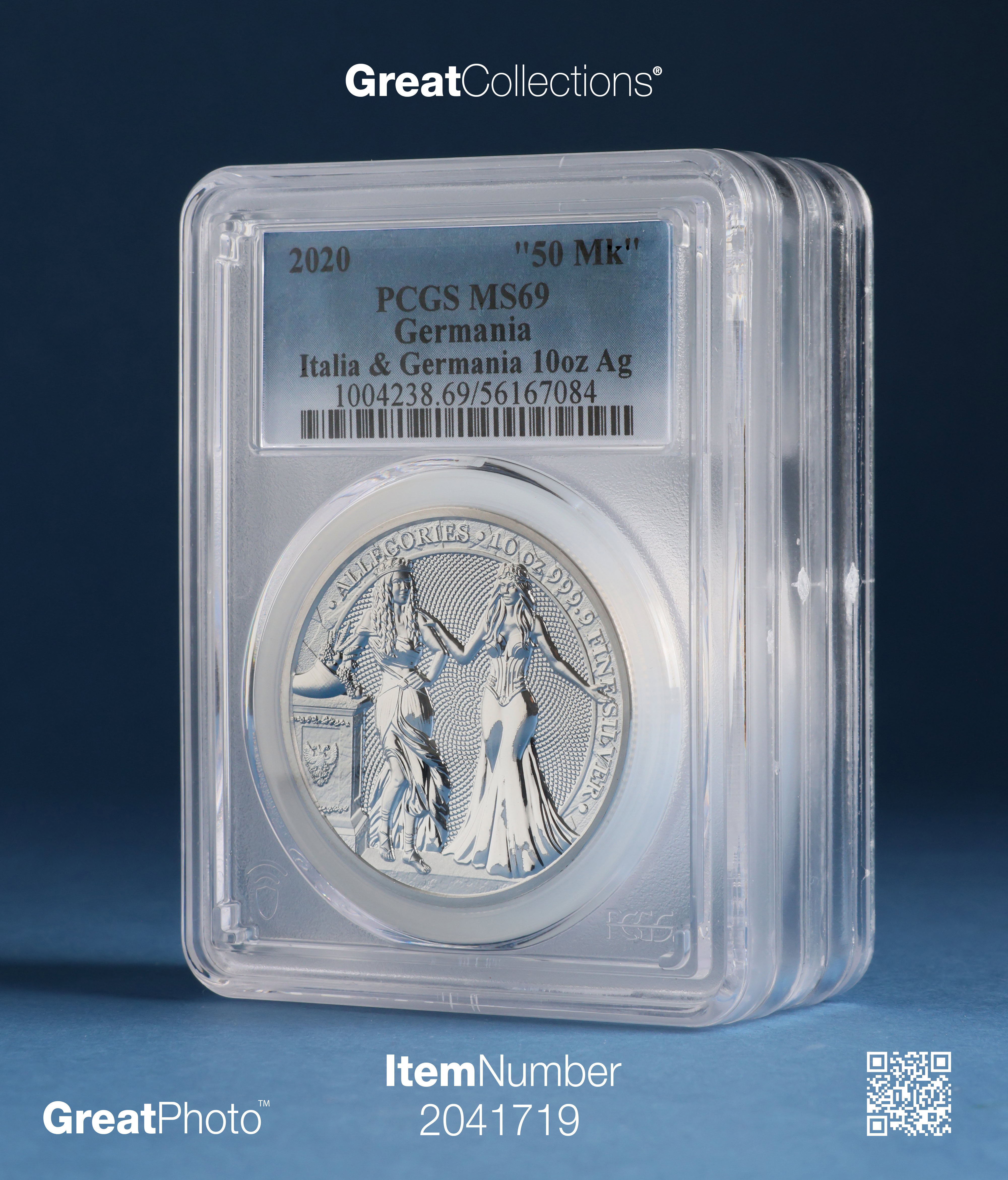 Germania 2020 Silver 50 Marks Italia & Germania Fantasy Issue With Case ...