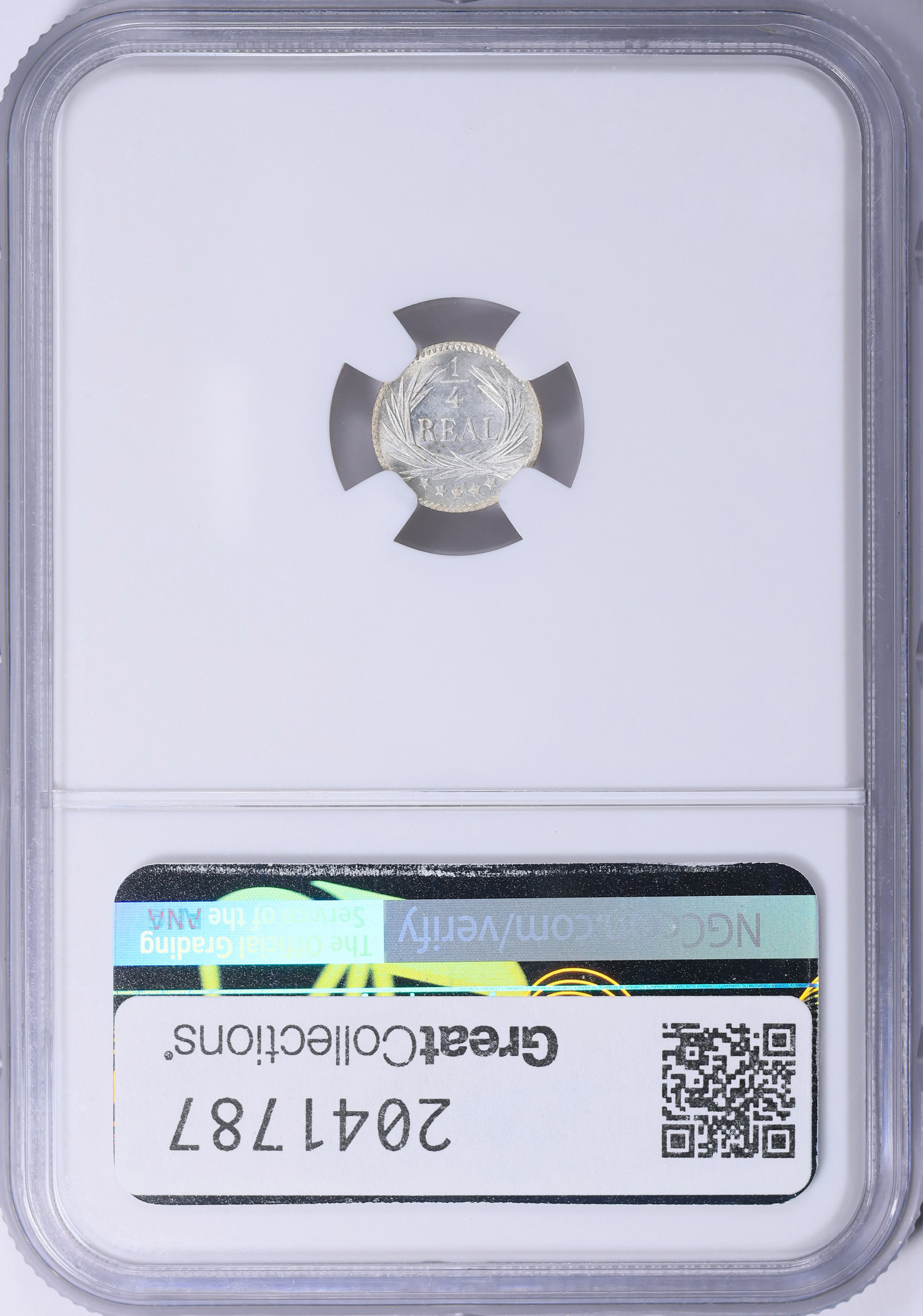Guatemala 1896 Silver 1/4 Real Wreath Reverse KM-162 NGC MS-66 (Item ...