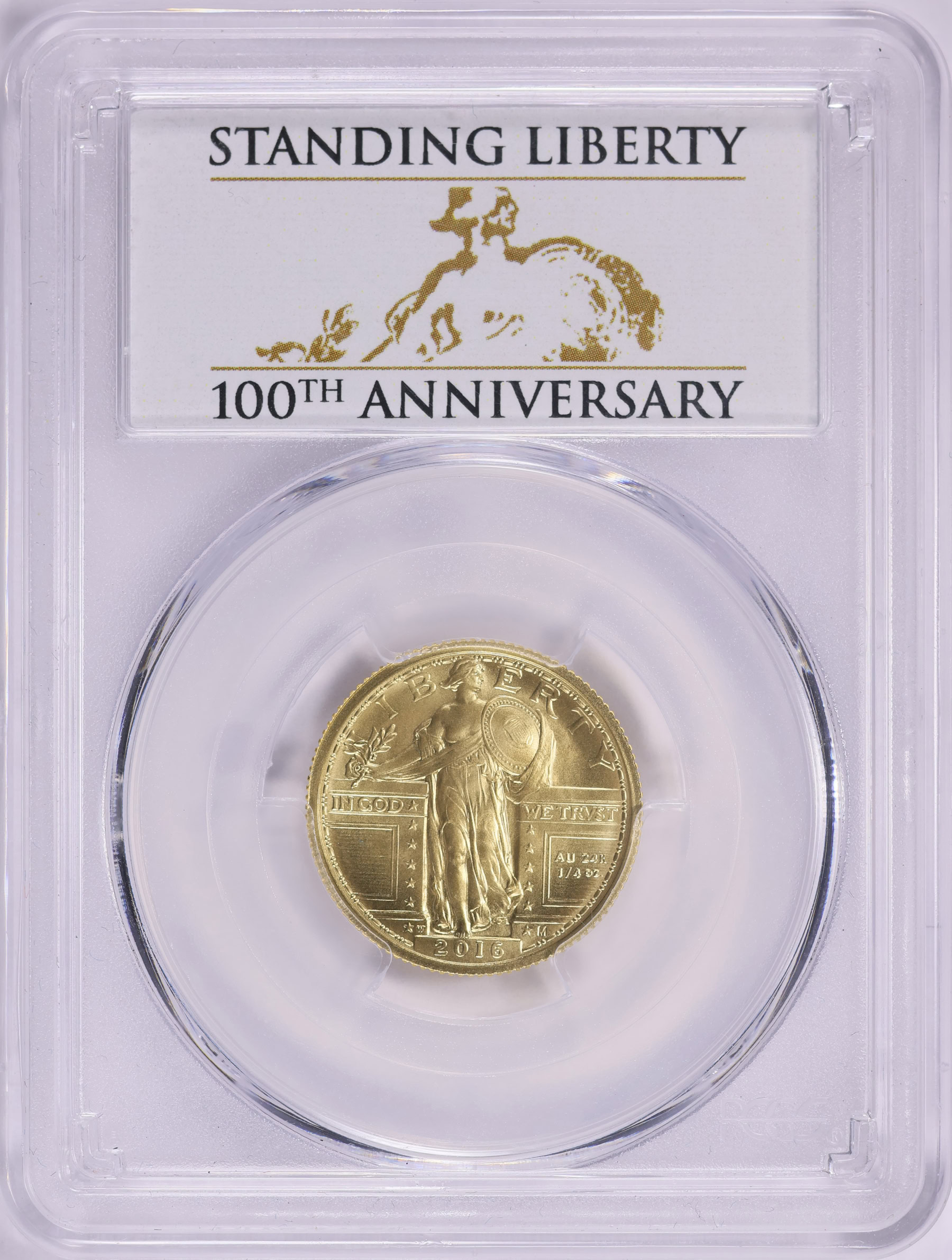 2016-W Standing Liberty Quarter 100th Anniversary Gold First Strike ...