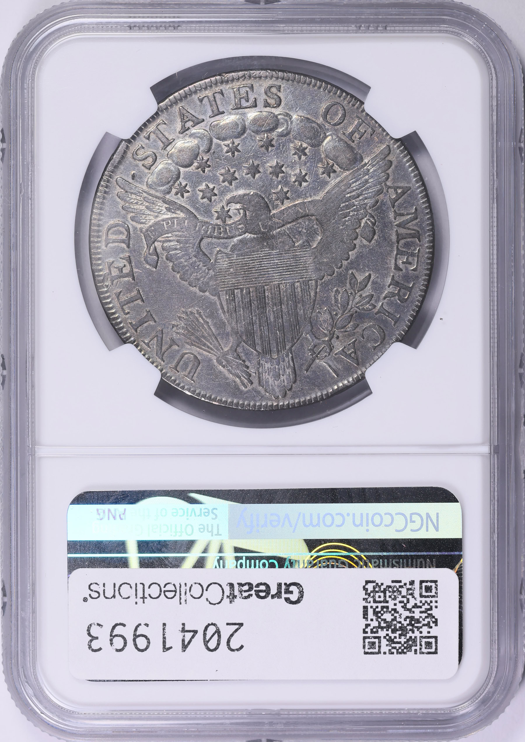 1800 Draped Bust Silver Dollar B-19 BB-192 AMERICAI NGC VF Details ...