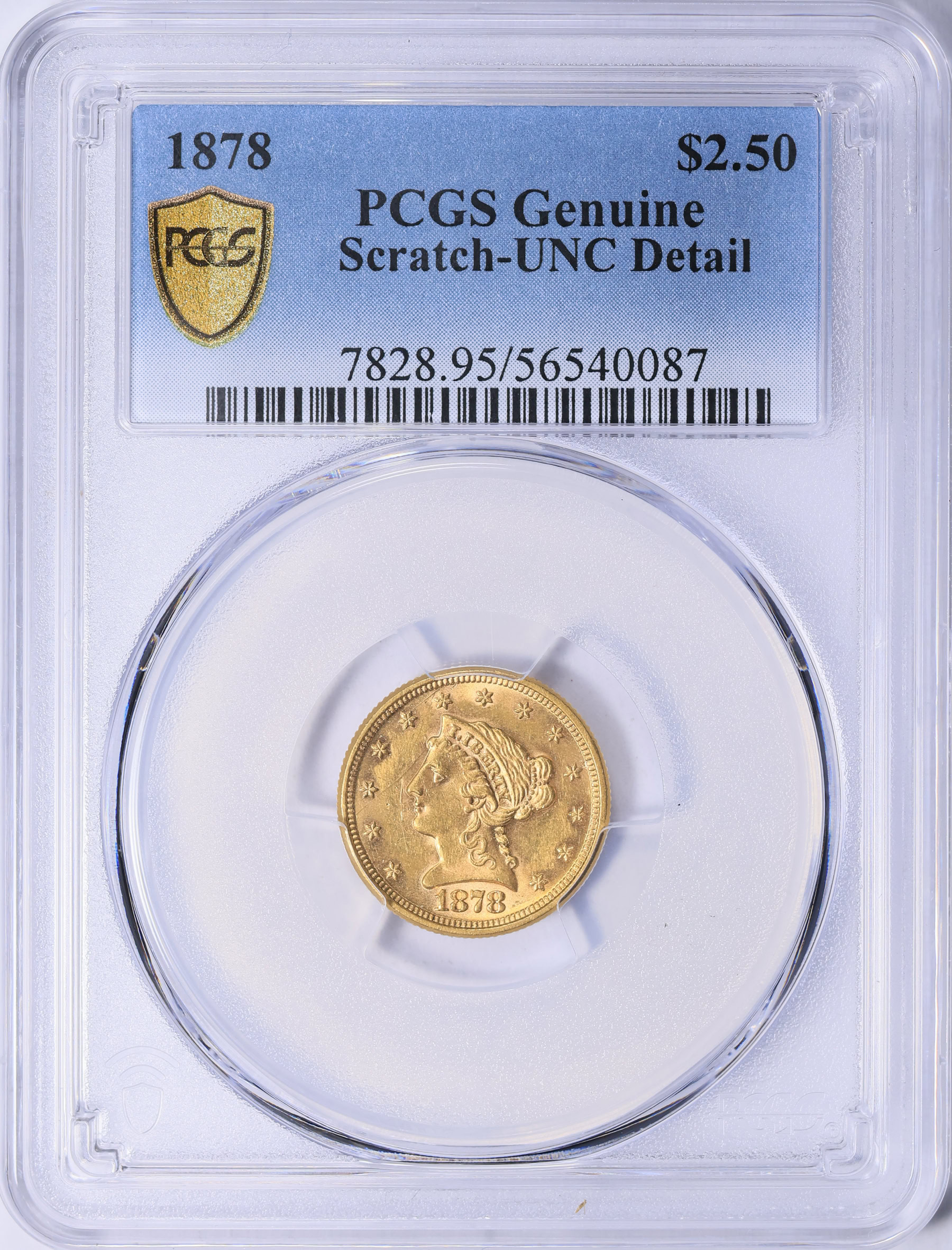 1878 Liberty Gold Quarter Eagle PCGS Genuine Unc Details (Item 2042355 ...