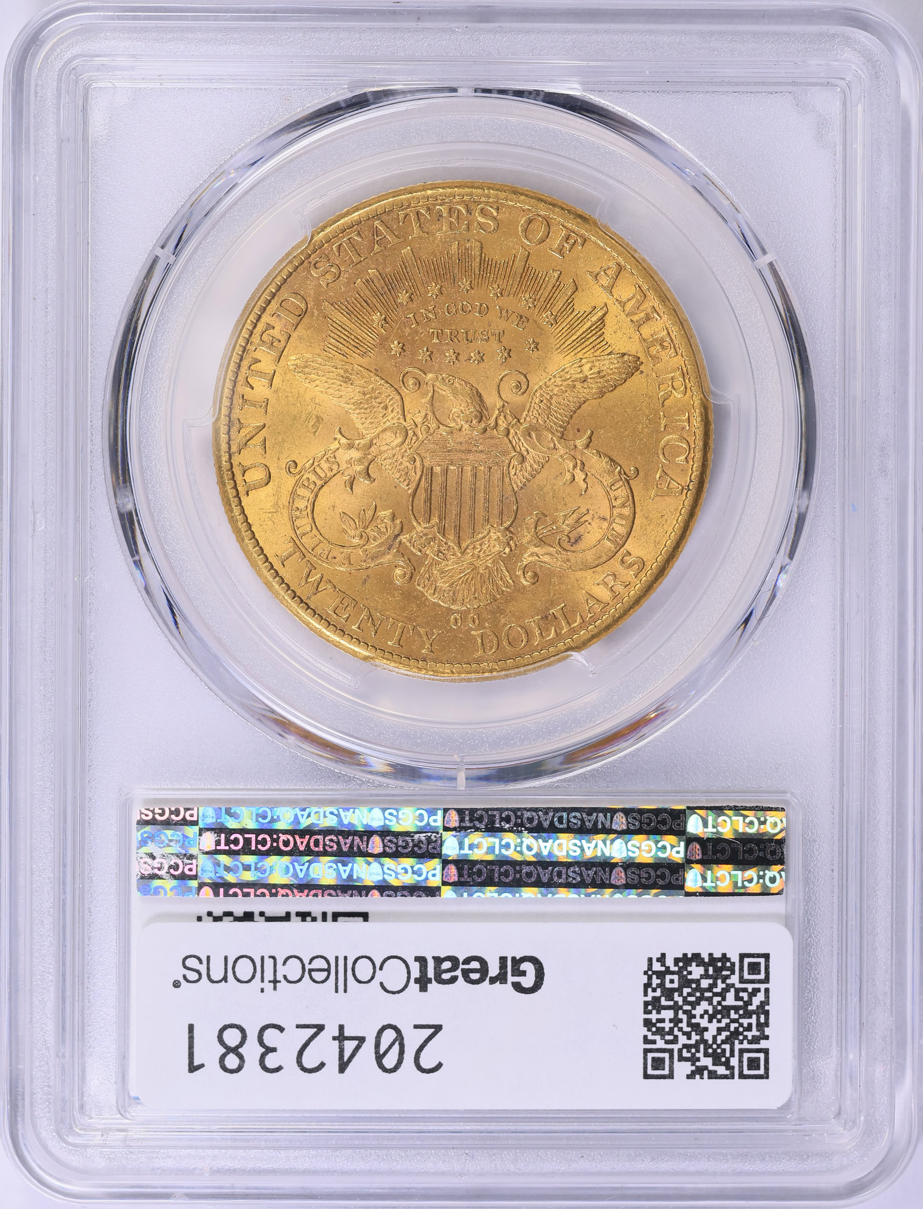 1890-CC Liberty Gold Double Eagle PCGS AU-58+ (CAC Green) (Item 2042381 ...