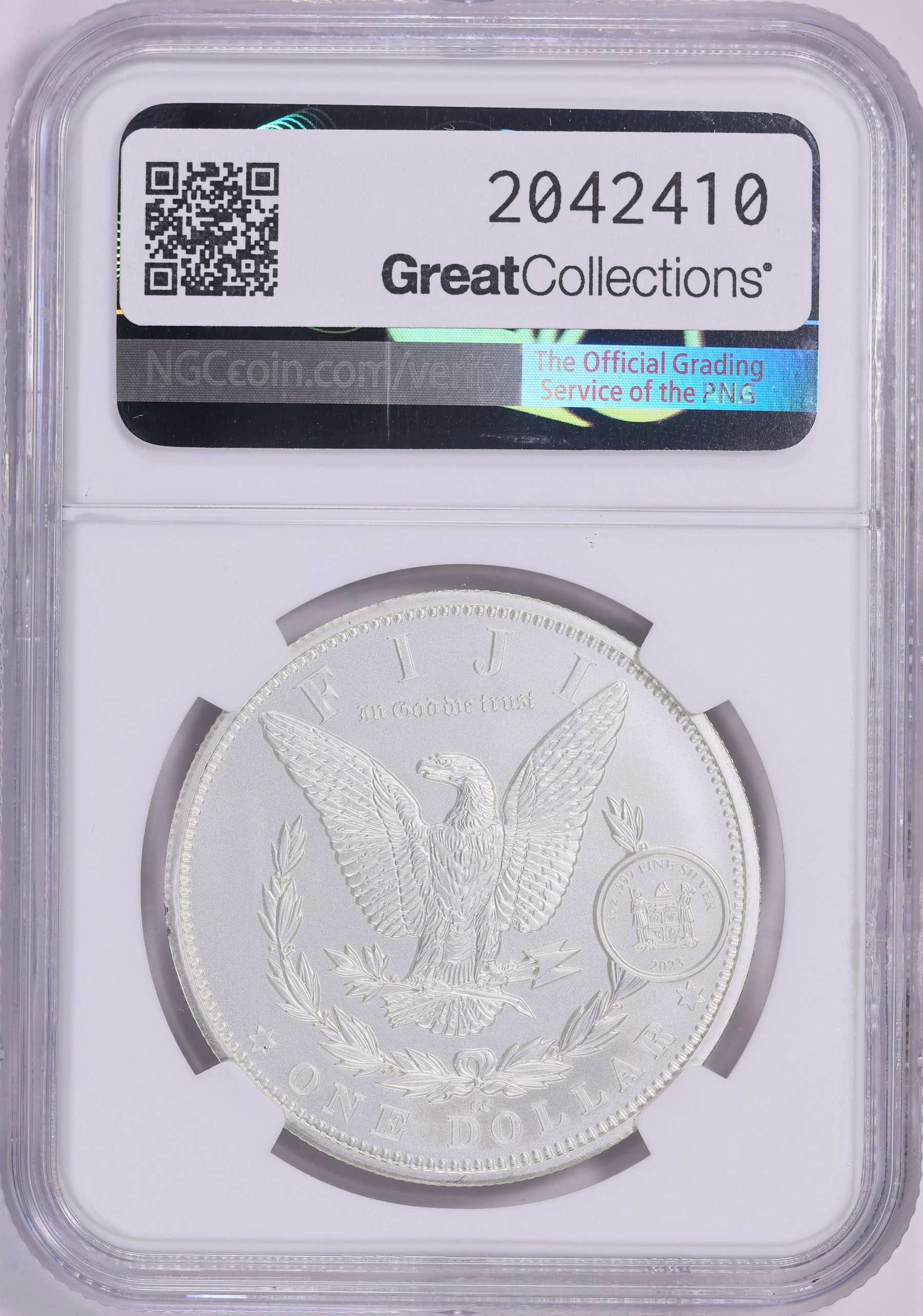 Fiji 2023 Silver Dollar 1882-CC Morgan Dollar Early Releases NGC MS-70 ...