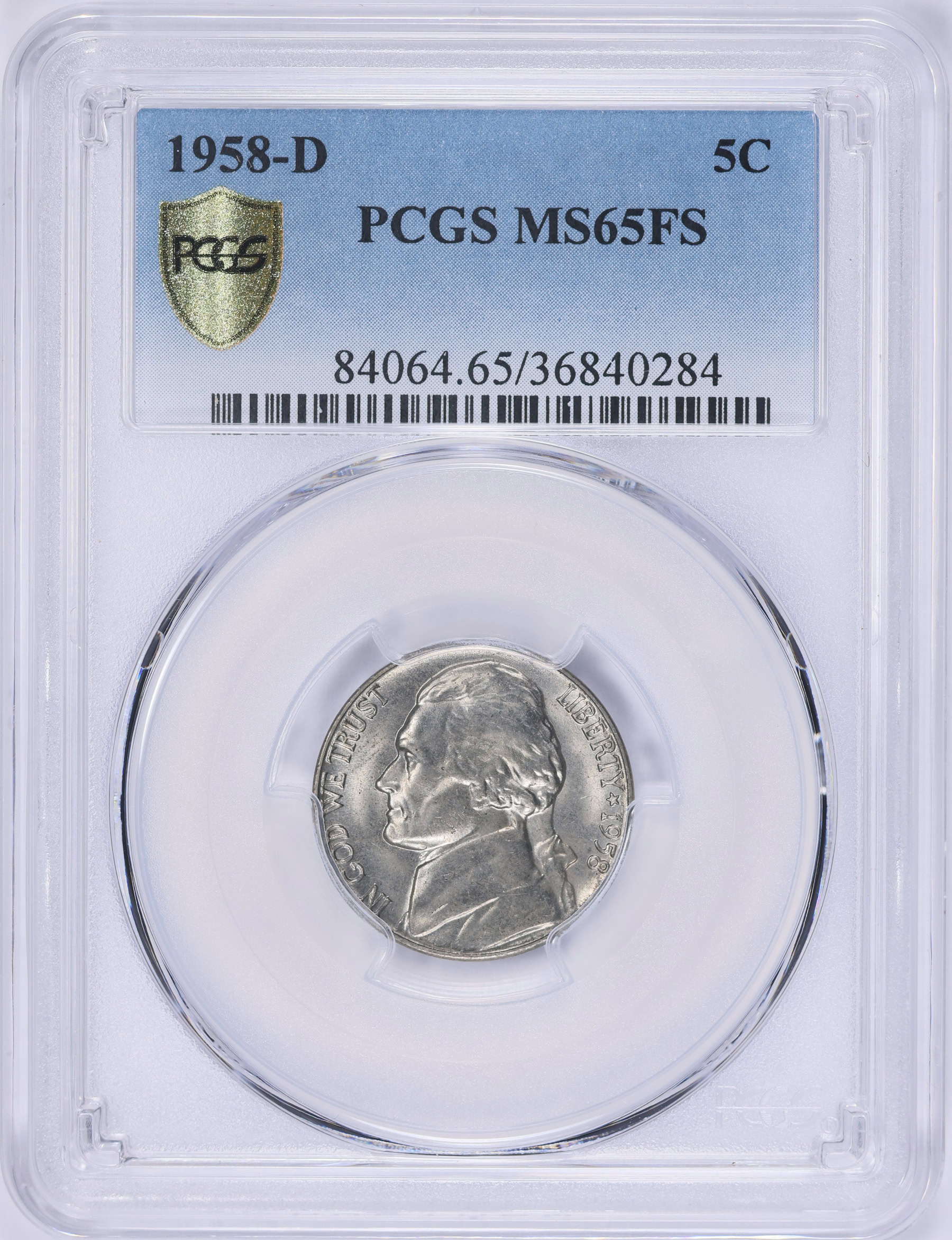 1958-D Jefferson Nickel PCGS MS-65 FS (Item 2042472) | GreatCollections ...