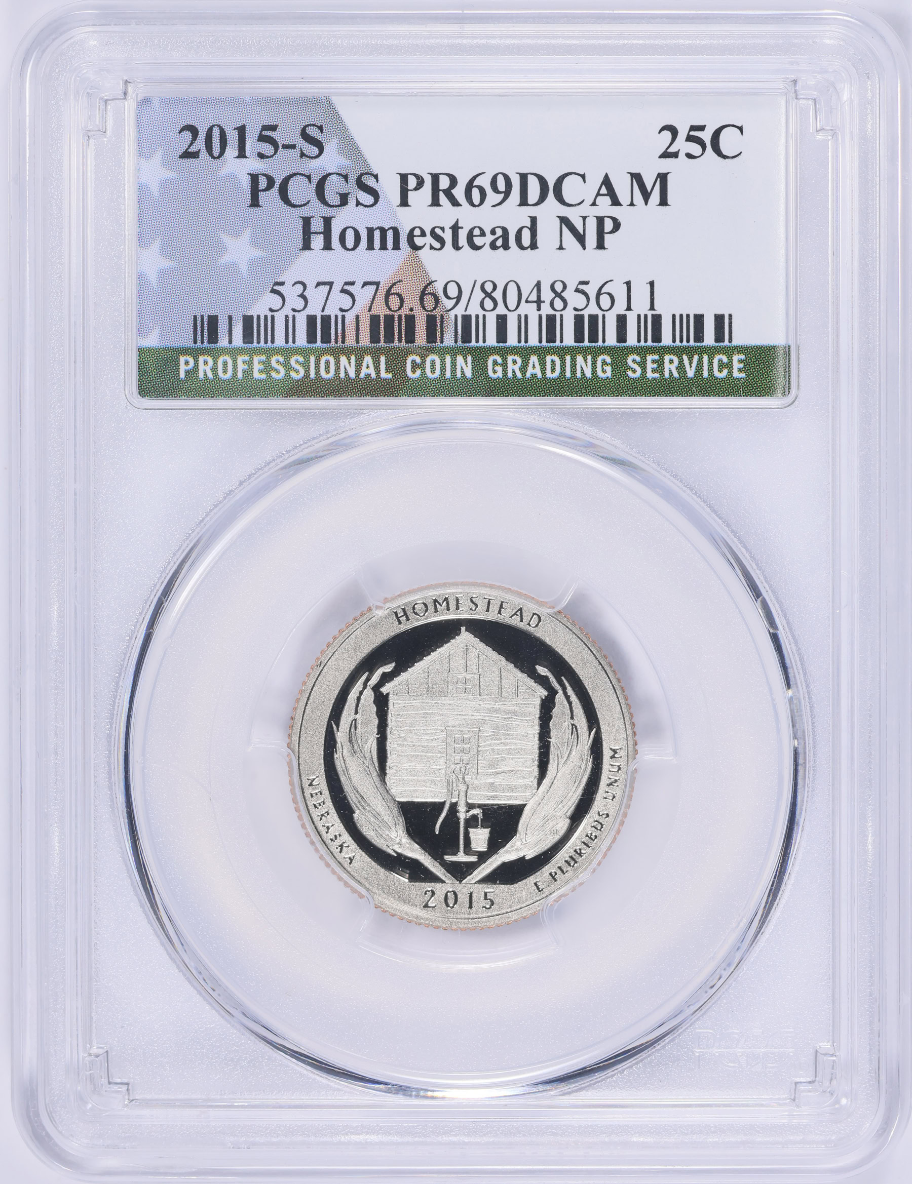 2015-S America the Beautiful Quarter Homestead NP PCGS Proof-69 DCAM ...