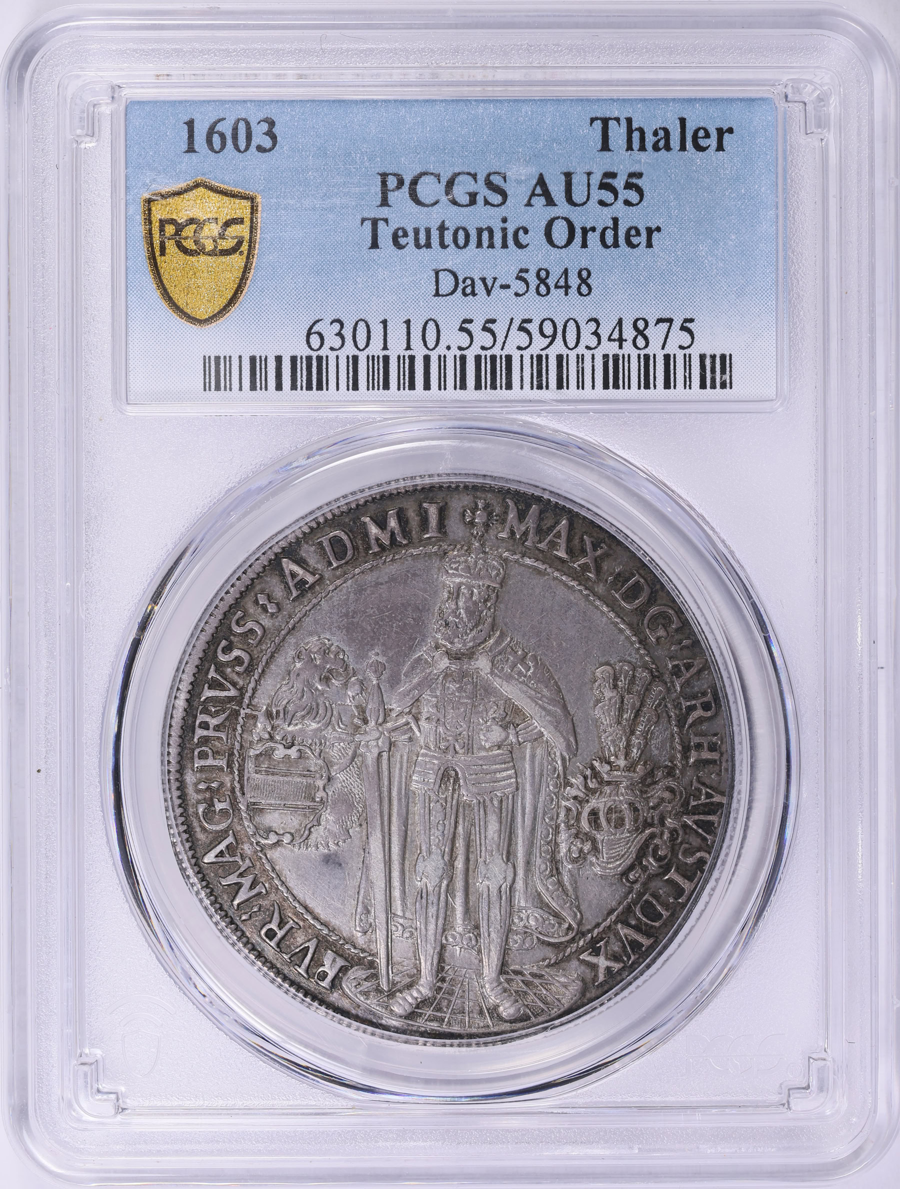 Germany - Teutonic Order 1603 Silver Thaler (32 Groschen) KM-3 PCGS AU ...