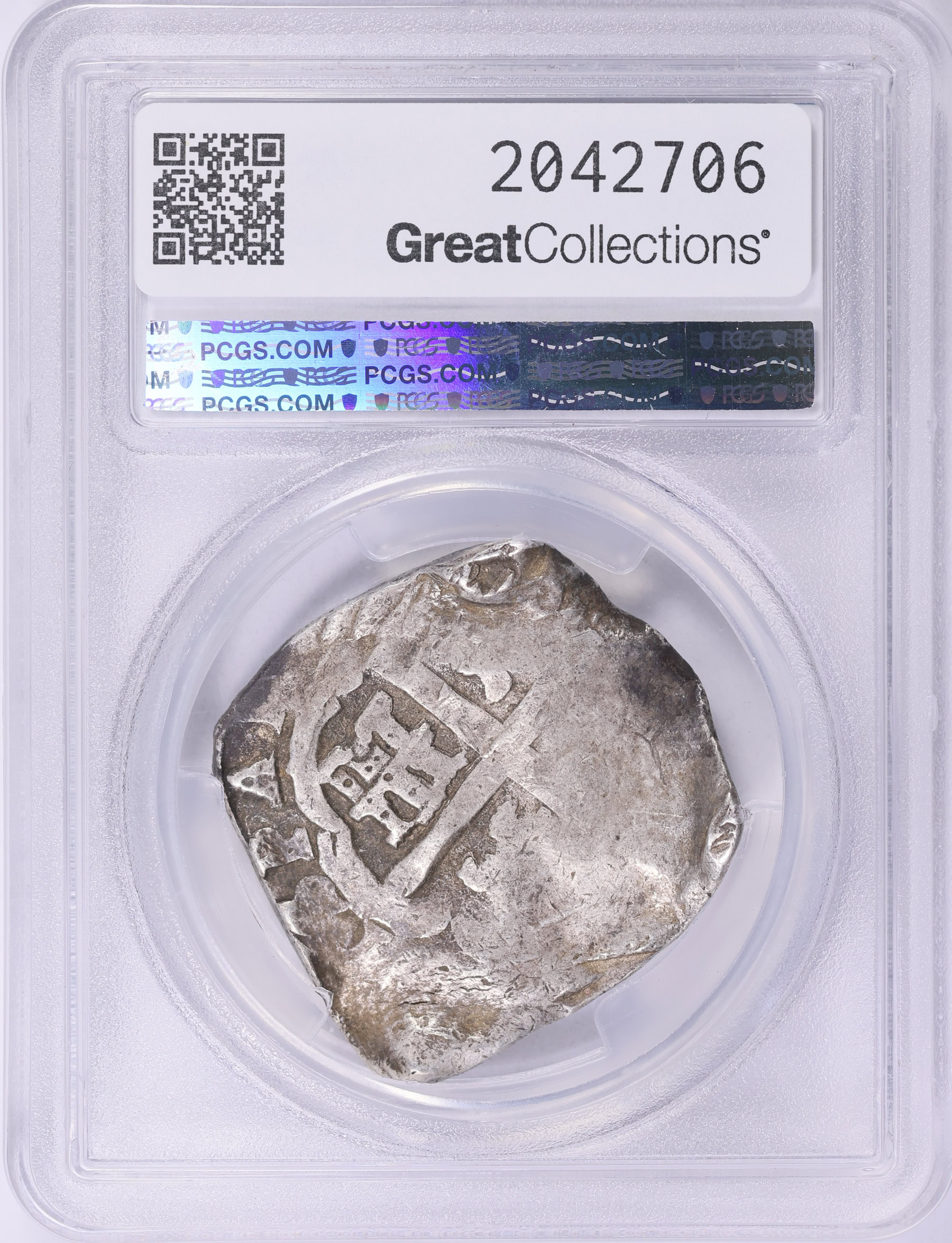 Spanish Colonial ND Silver 8 Reales Cob PCGS F-12 (25.54gms) (Item ...