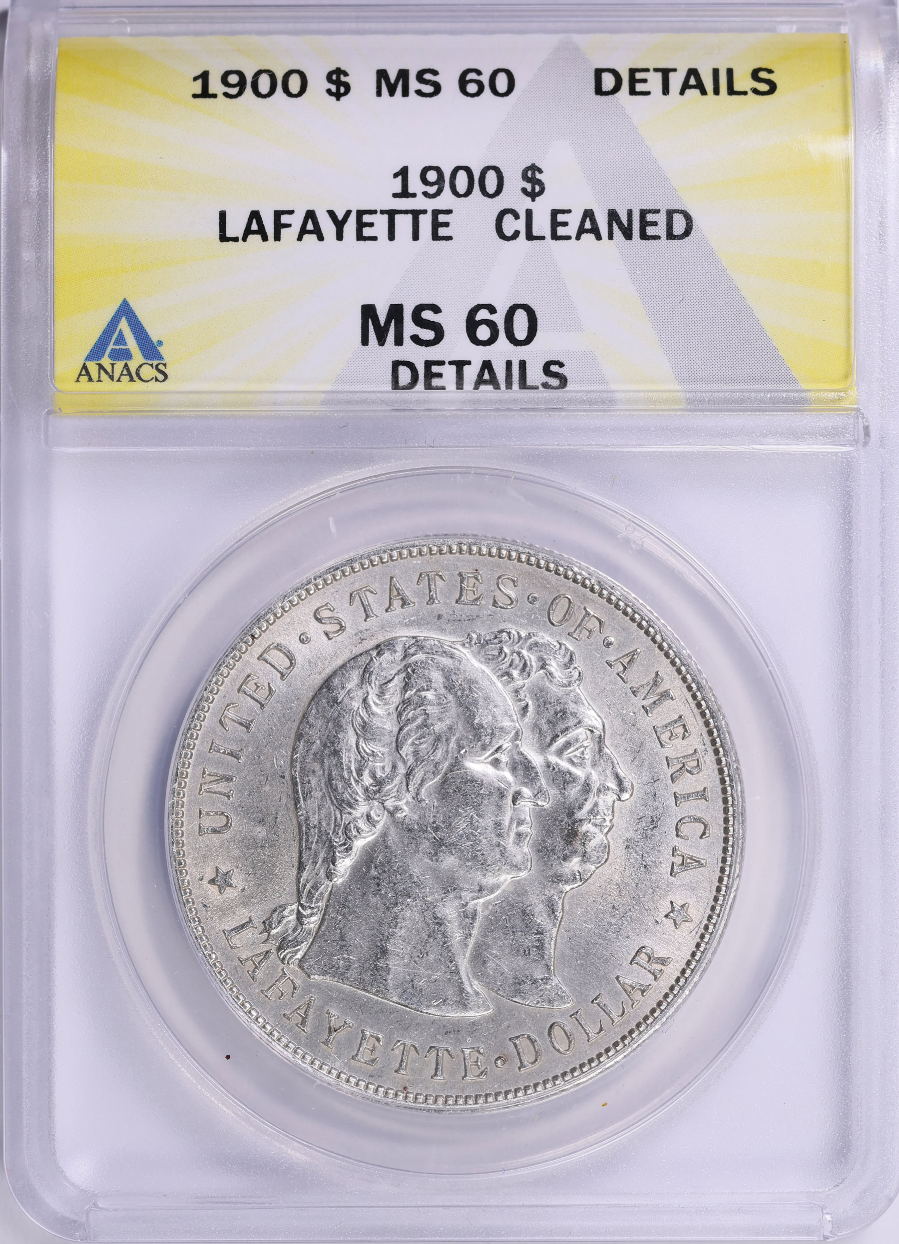 1900 Lafayette Dollar ANACS MS-60 Details (Item 2043287 ...