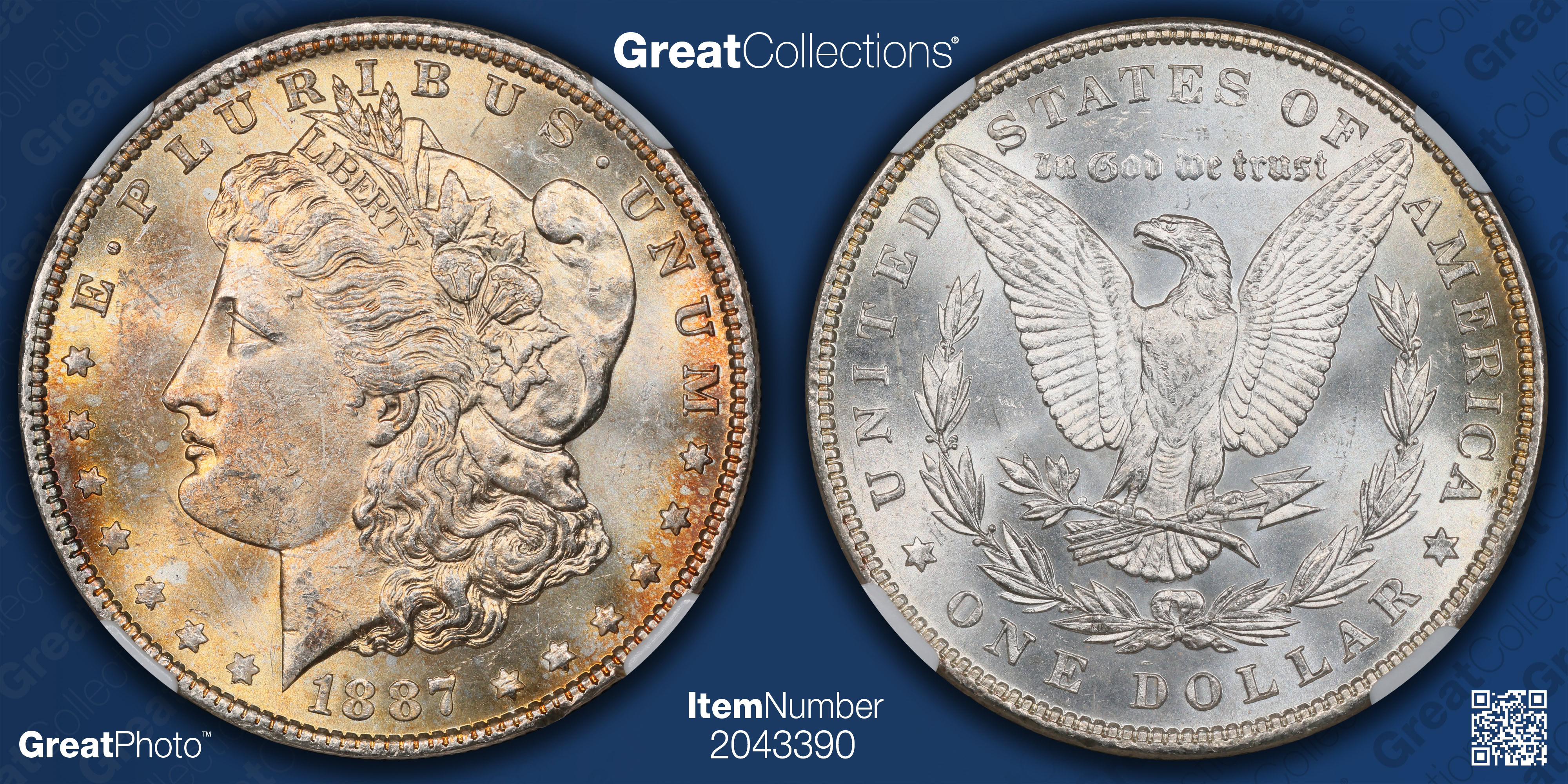 1887 Morgan Silver Dollar Alligator Eye VAM-12 *Top 100* NGC MS-63 ...
